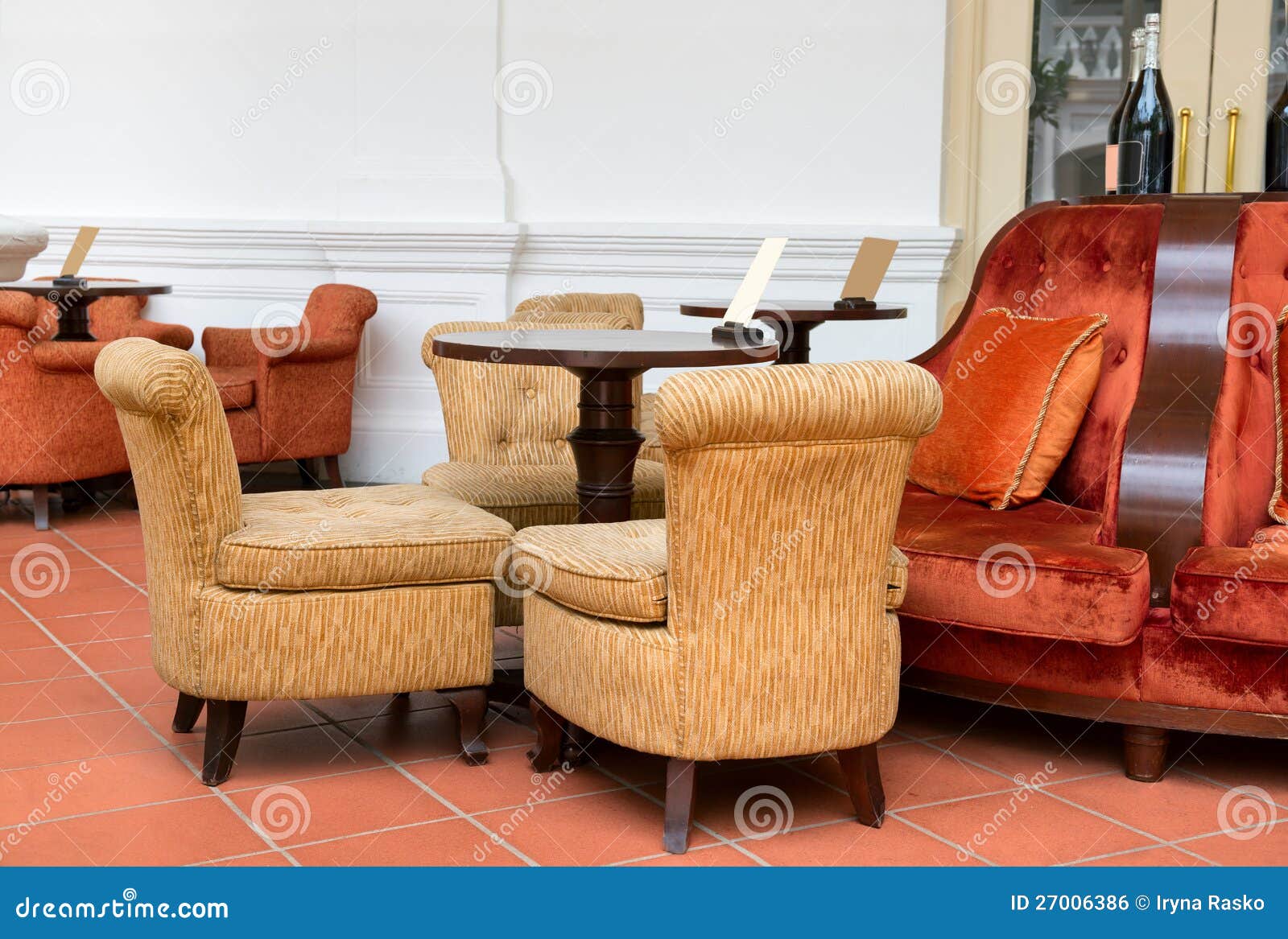 Vintage Cafe with Easy Armchairs and Sofas Stock Photo - Image of drink ...