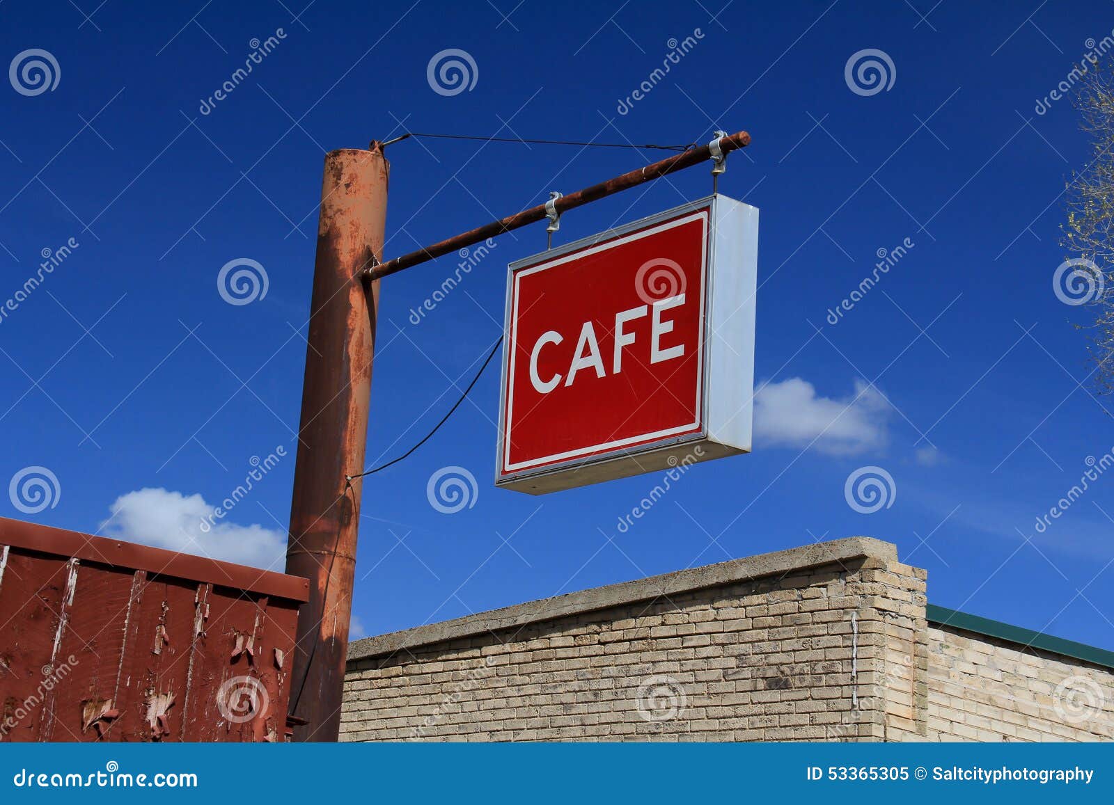 Vintage Cafe sign stock image. Image of service, utah - 53365305