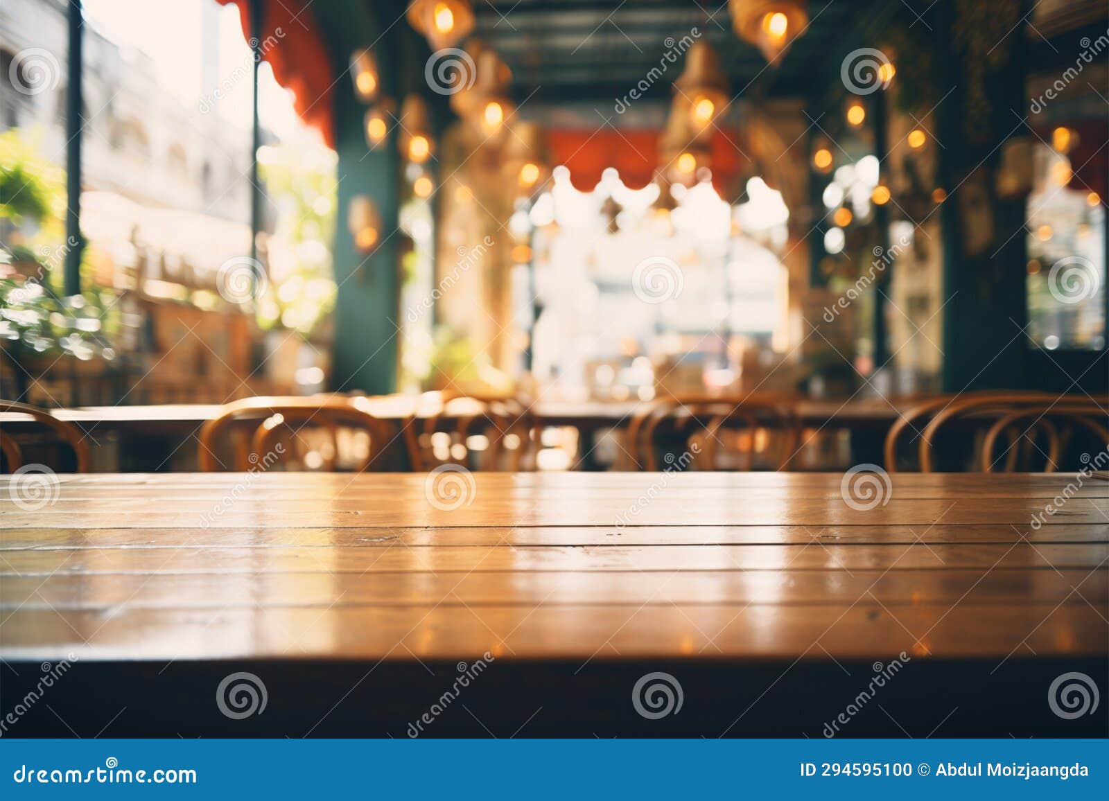 A Vintage Cafes Interior with Customer Blur, Great for Product Display ...
