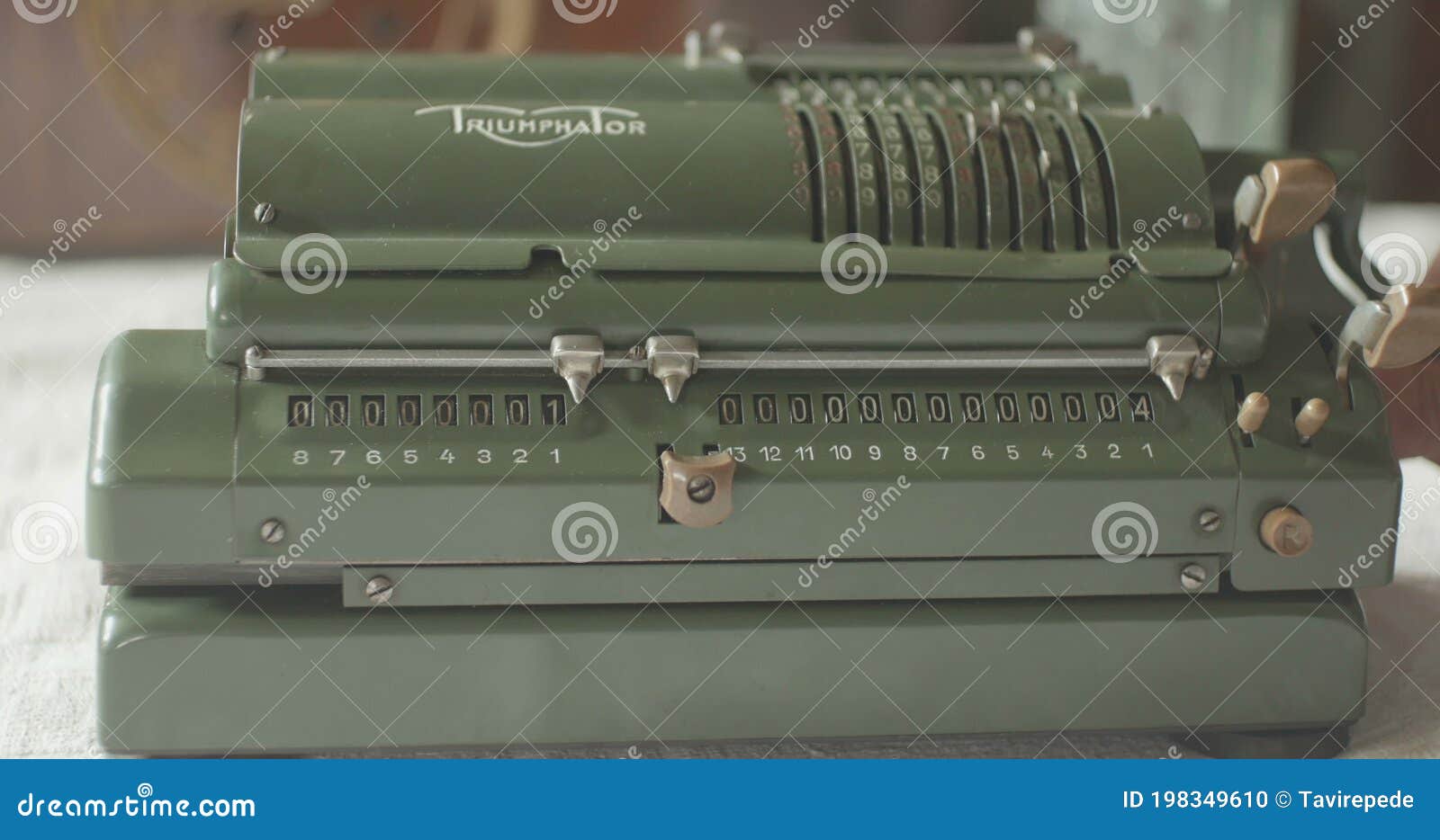 Vintage Calculations Mechanical Machine Stock Footage - Video of manual ...
