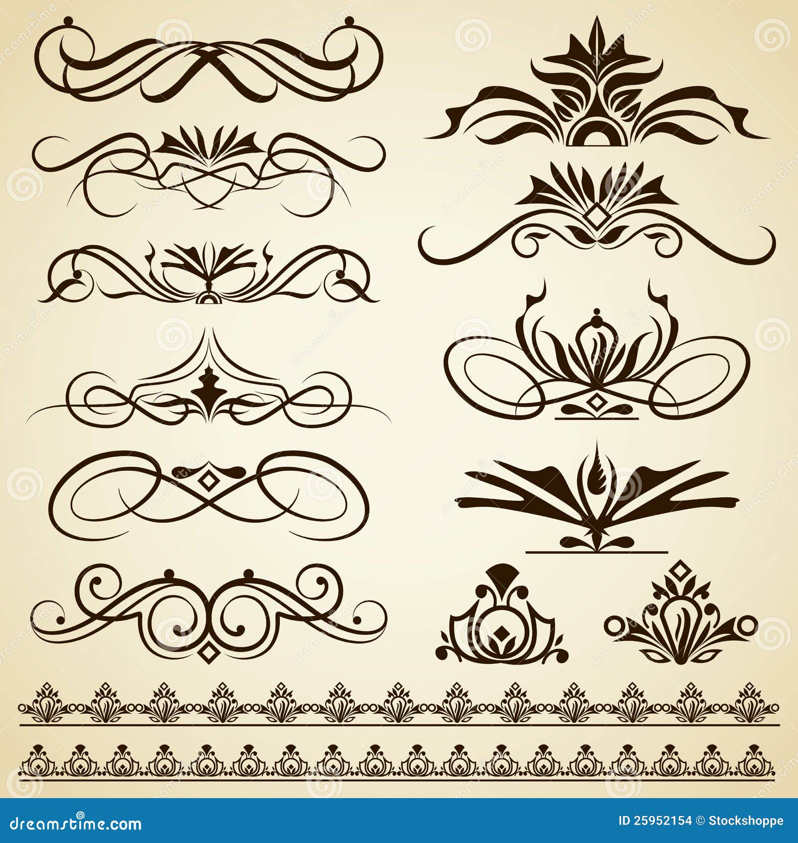Vintage Calligraphic Design Stock Vector - Illustration of decor ...