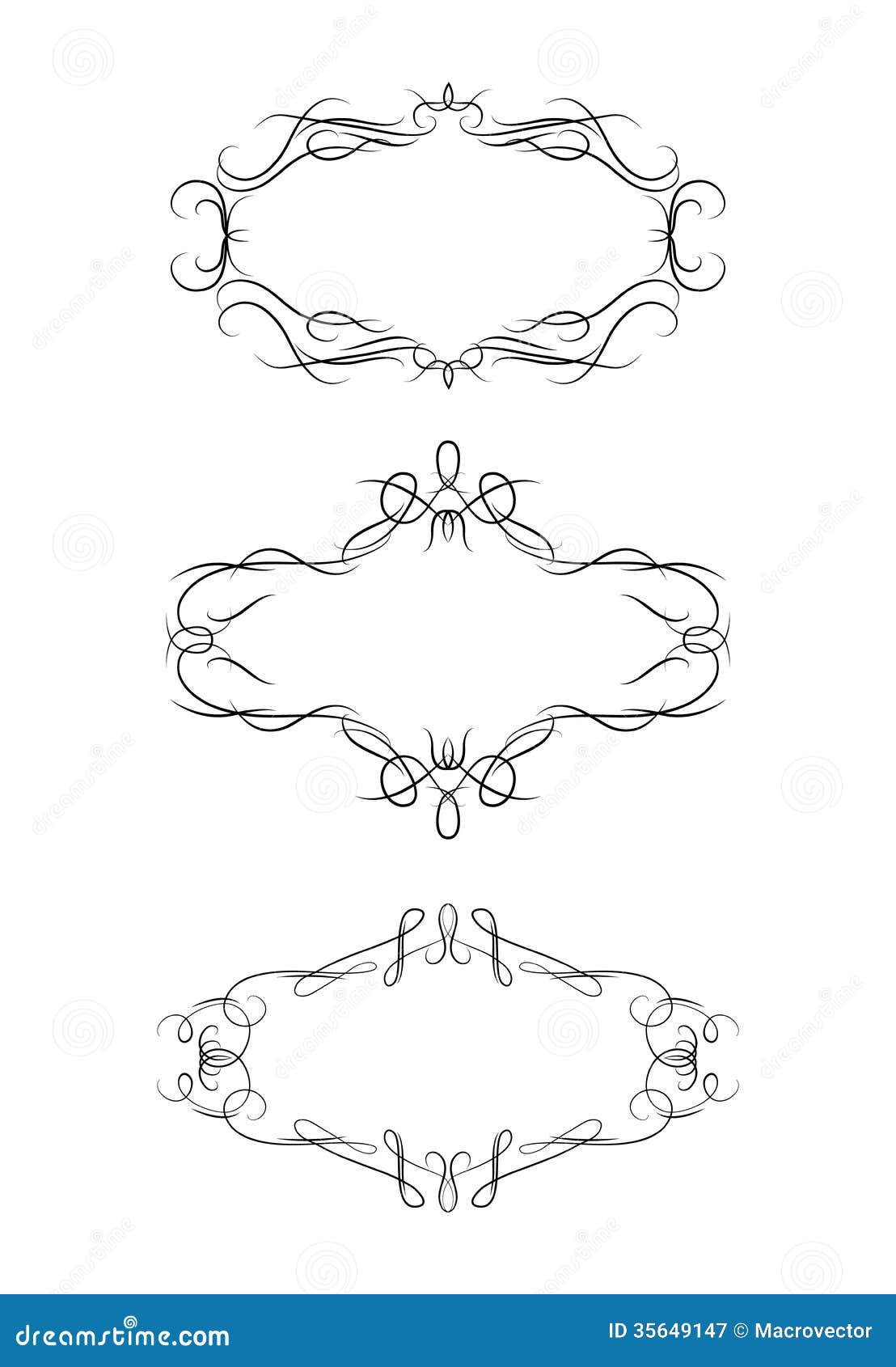 Vintage calligraphic frame stock vector. Illustration of retro - 35649147