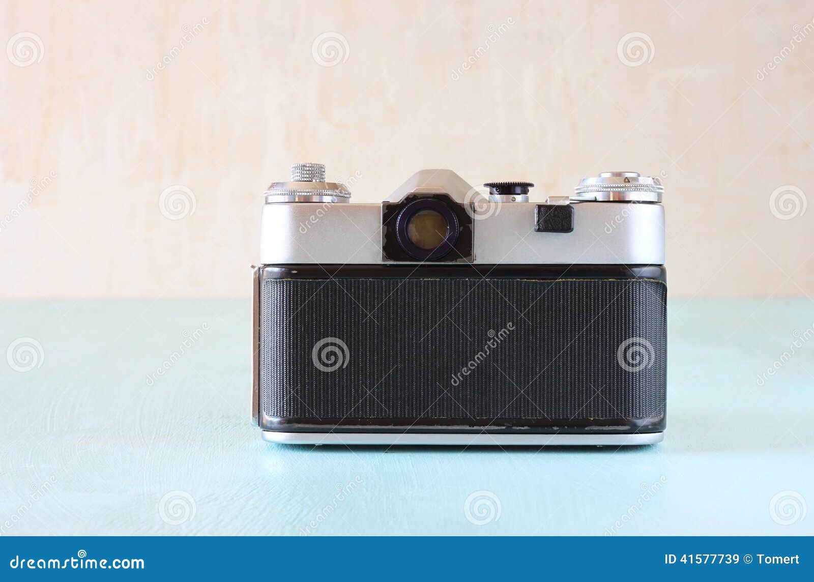 Vintage Camera Back View - Filtered Image. Stock Image - Image of ...
