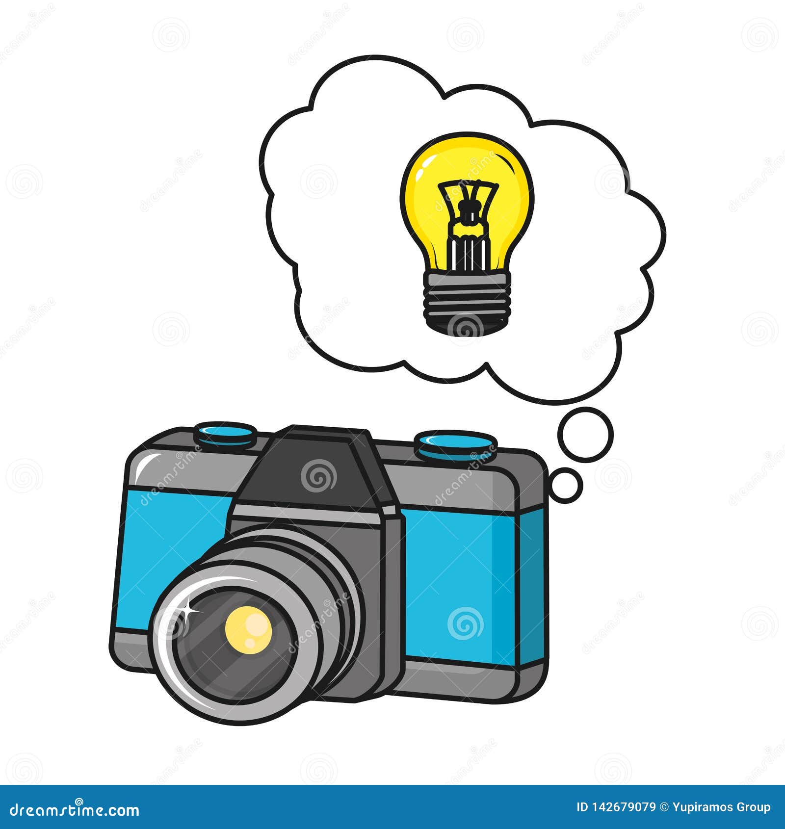 Vintage camera cartoon stock vector. Illustration of focus - 142679079