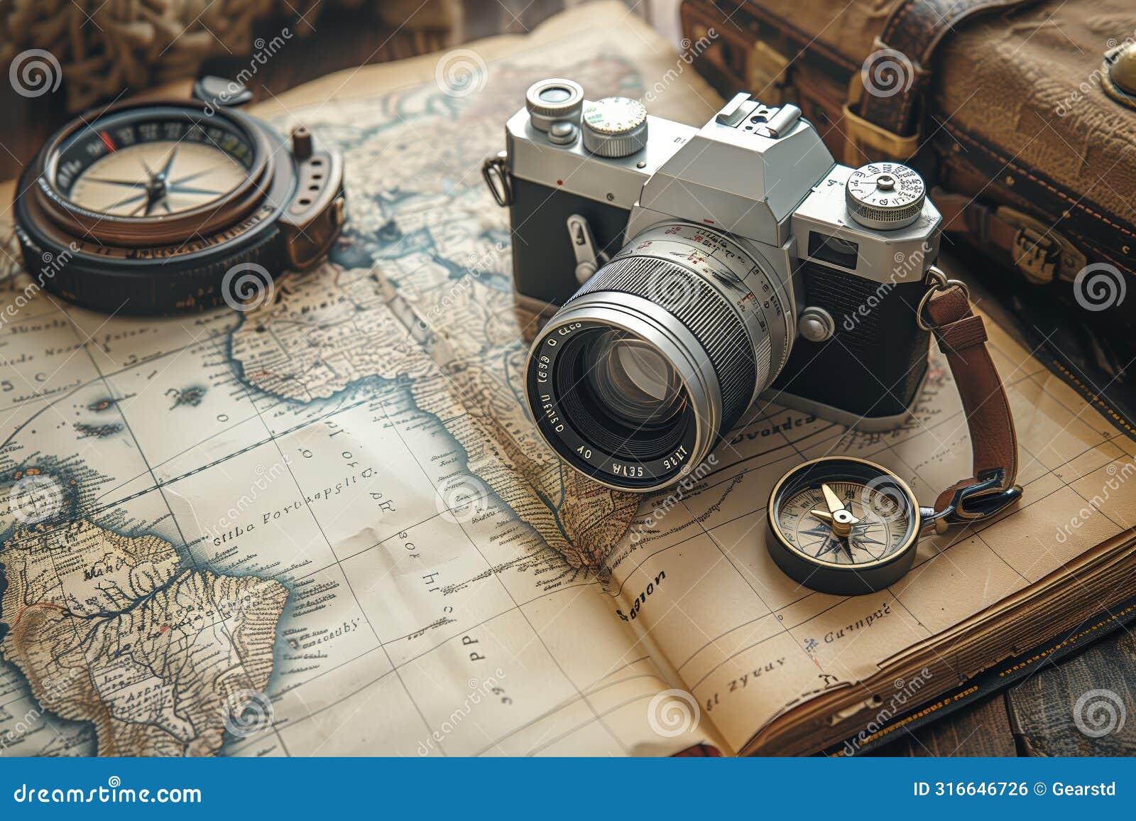 Globetrotting With Camera And Maps Royalty-Free Stock Photo ...