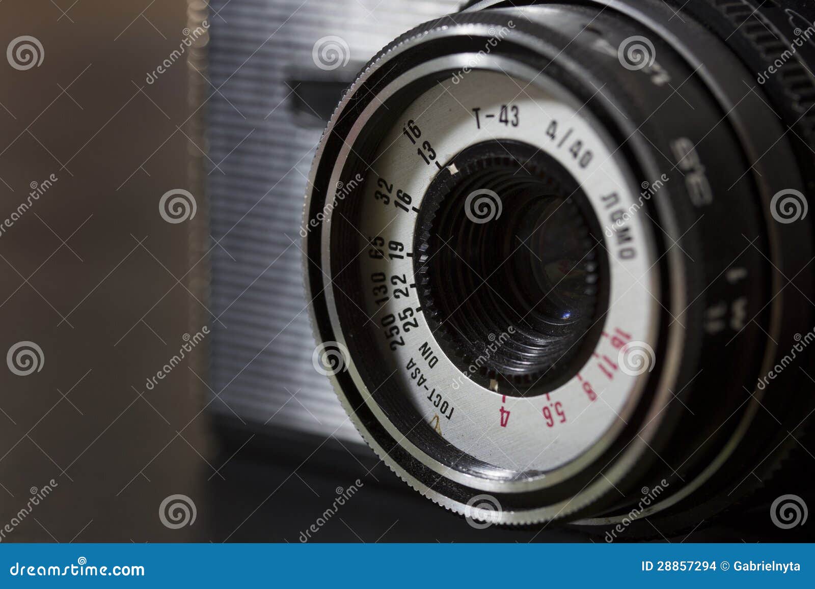 Vintage camera detail stock photo. Image of indoors, lens - 28857294