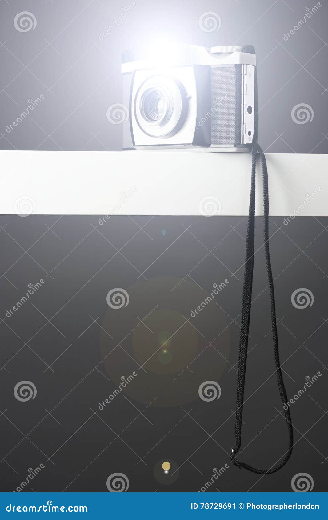 Vintage Camera Flashing stock image. Image of photographer - 78729691