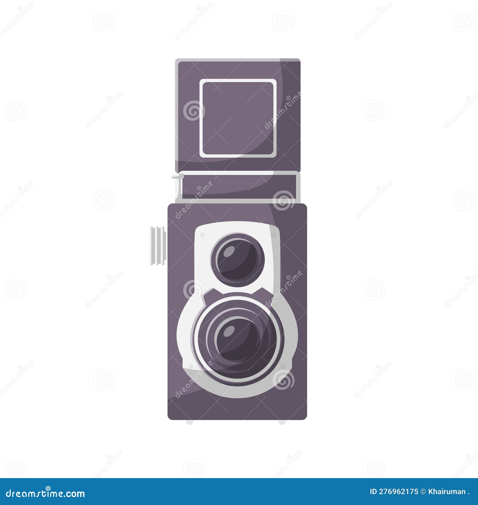 Vintage Camera Flat Illustration. Clean Icon Design Element on Isolated ...