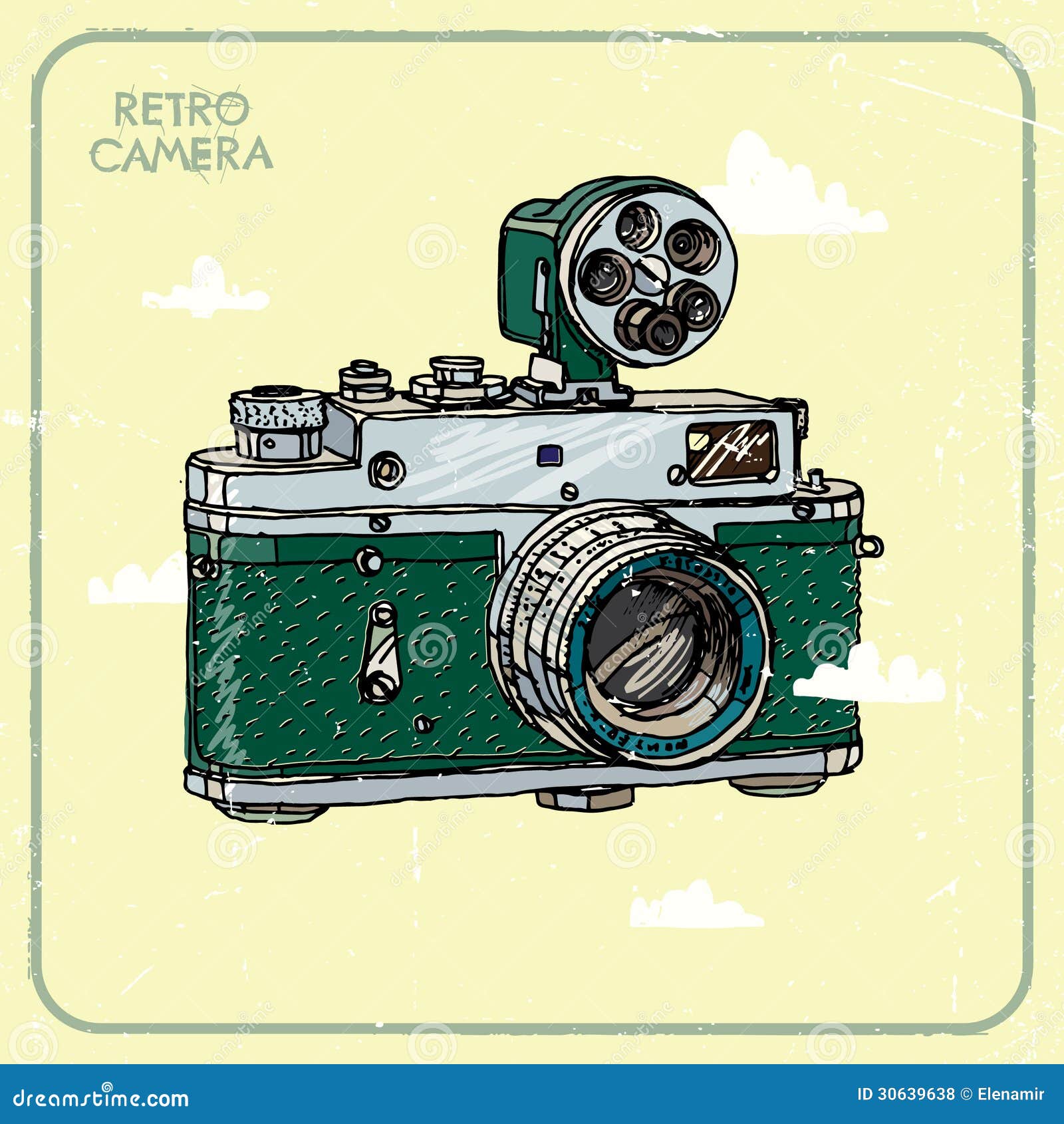 Vintage camera stock vector. Illustration of catch, lens - 30639638