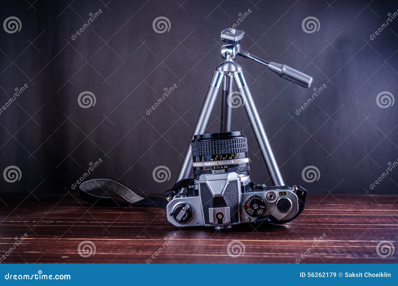 Vintage Camera on Mini Tripod Stock Image - Image of vintage, antique ...