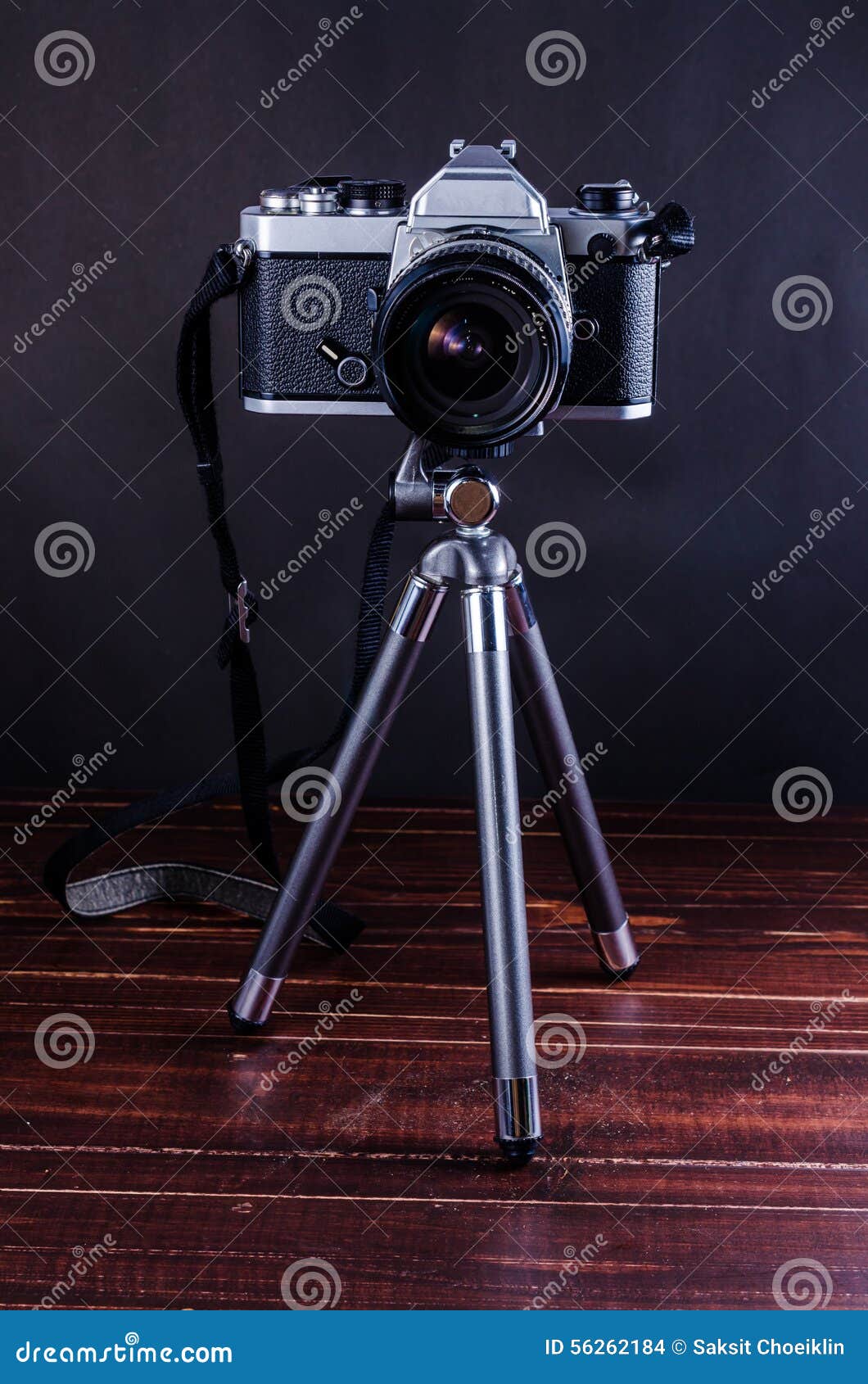 Vintage Camera on Mini Tripod Stock Photo - Image of vintage ...