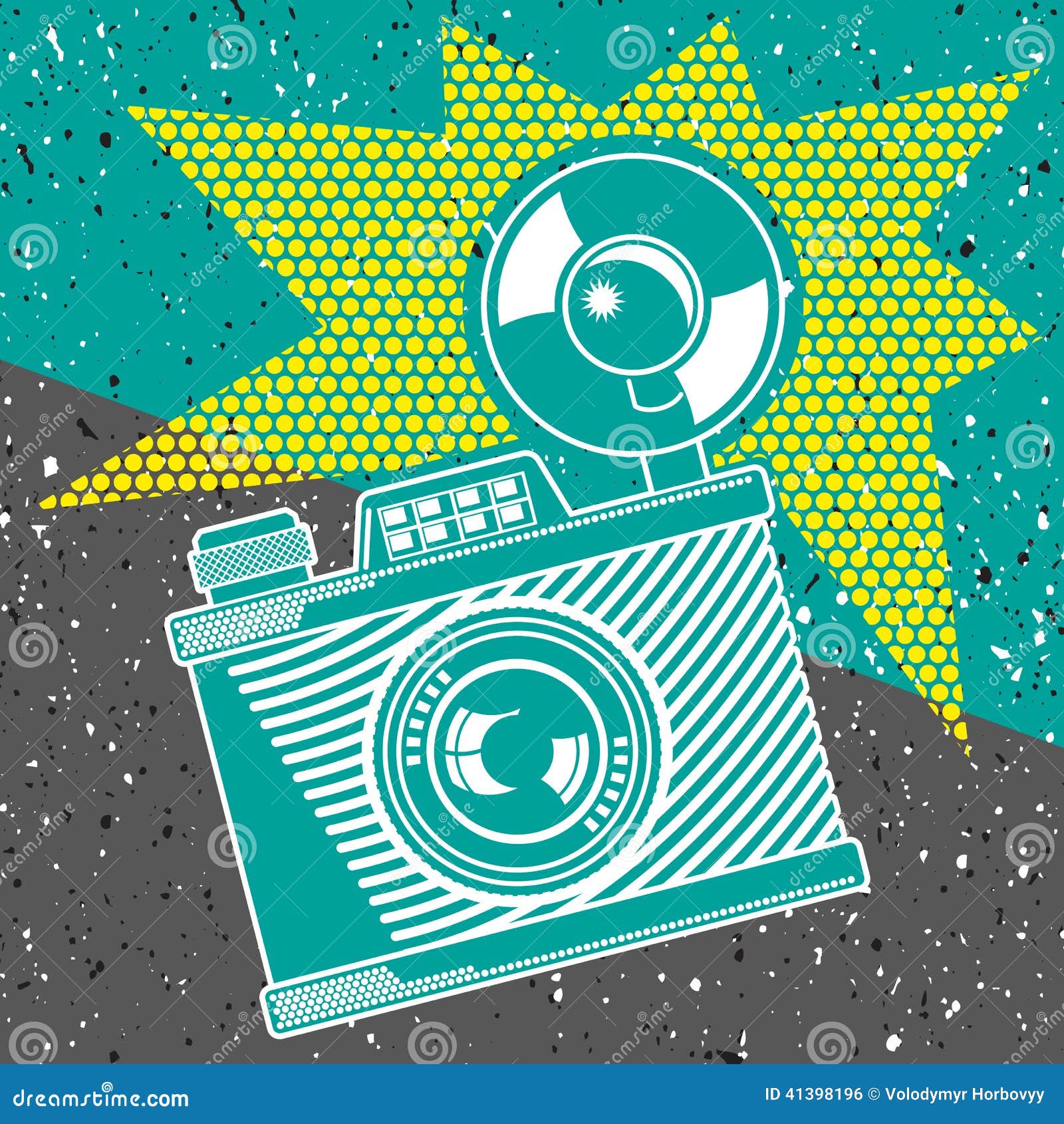 Vintage camera poster stock vector. Illustration of card - 41398196