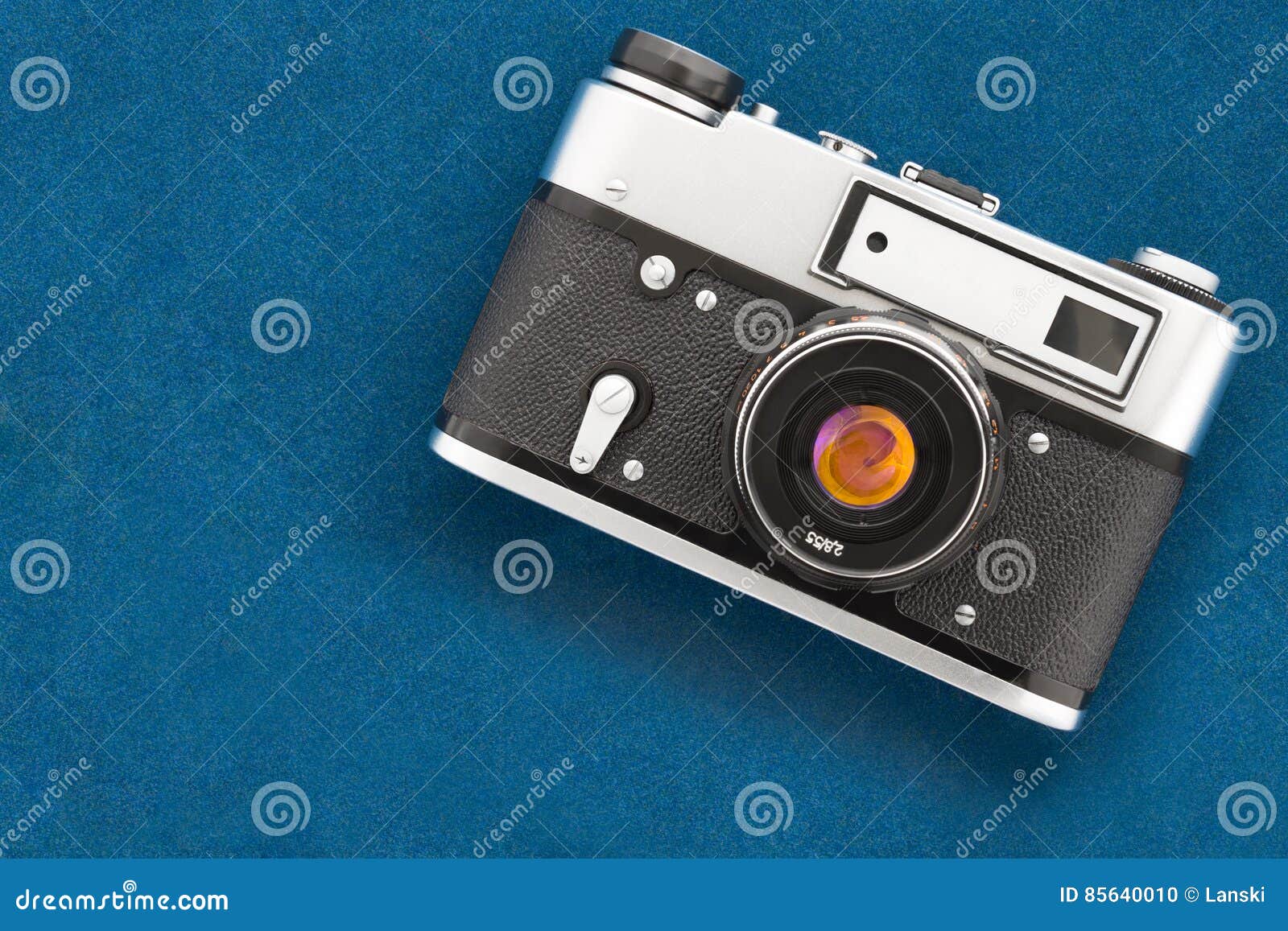 Vintage Camera on Velvet Background Stock Photo - Image of analog ...
