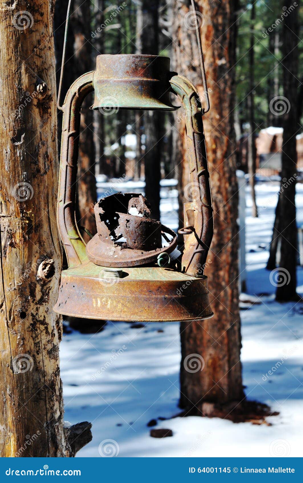 Vintage Camping Lantern stock image. Image of snow, antique - 64001145