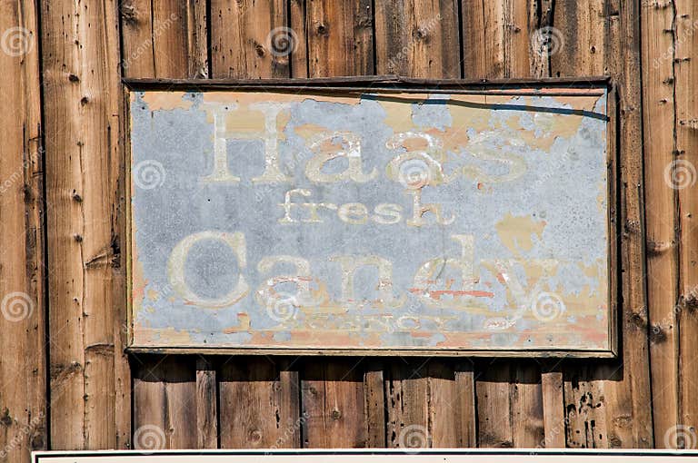 Vintage candy sign stock photo. Image of retail, rural - 5831050