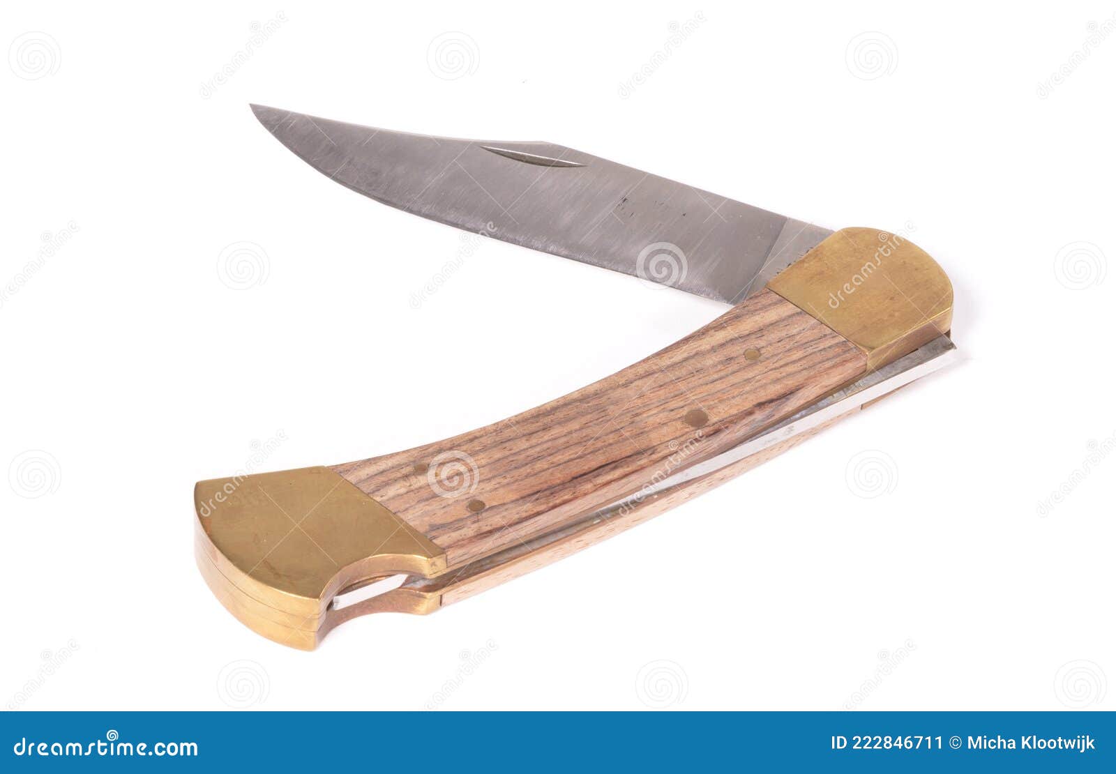 Vintage canivete isolado imagem de stock. Imagem de madeira - 222846711