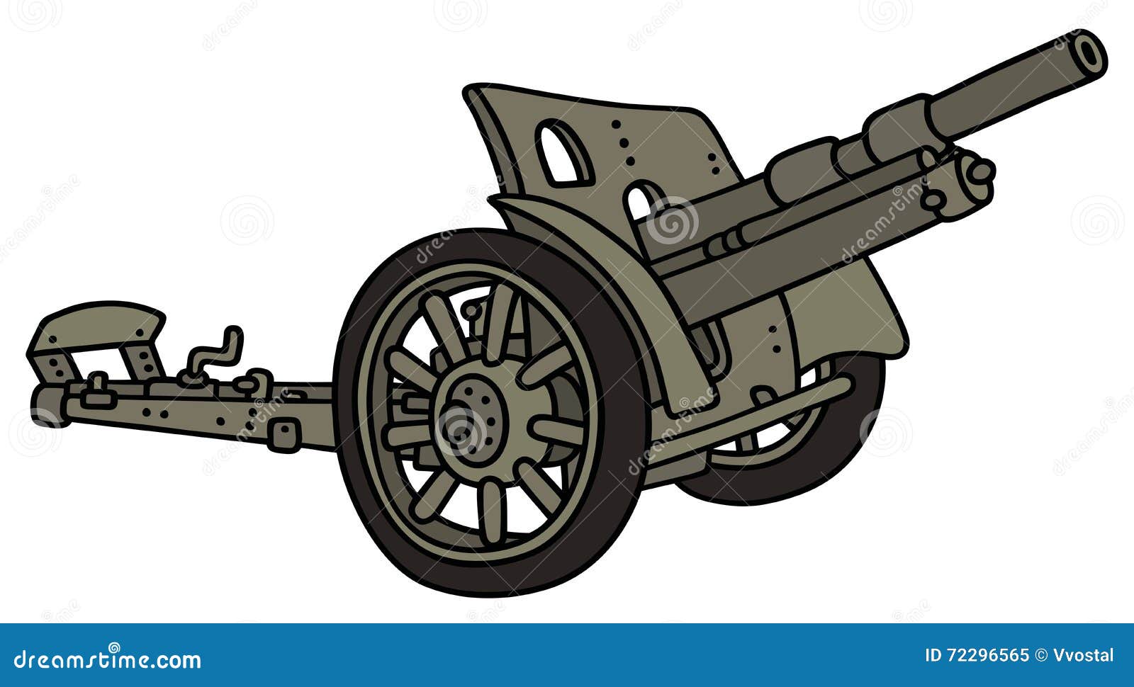Vintage cannon stock vector. Illustration of piece, veteran - 72296565