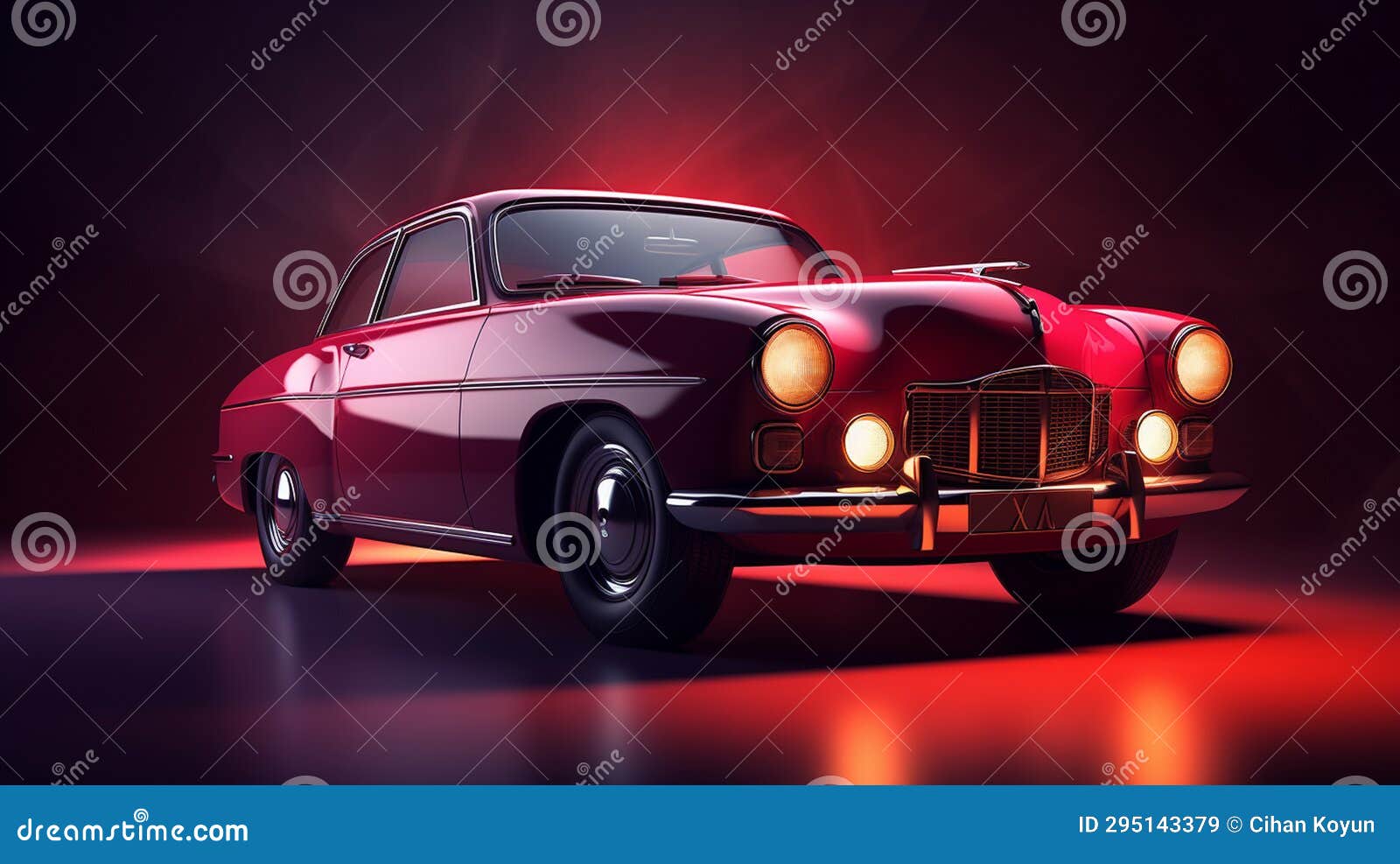 Vintage Car Being Restored To Its Former Glory Stock Illustration ...