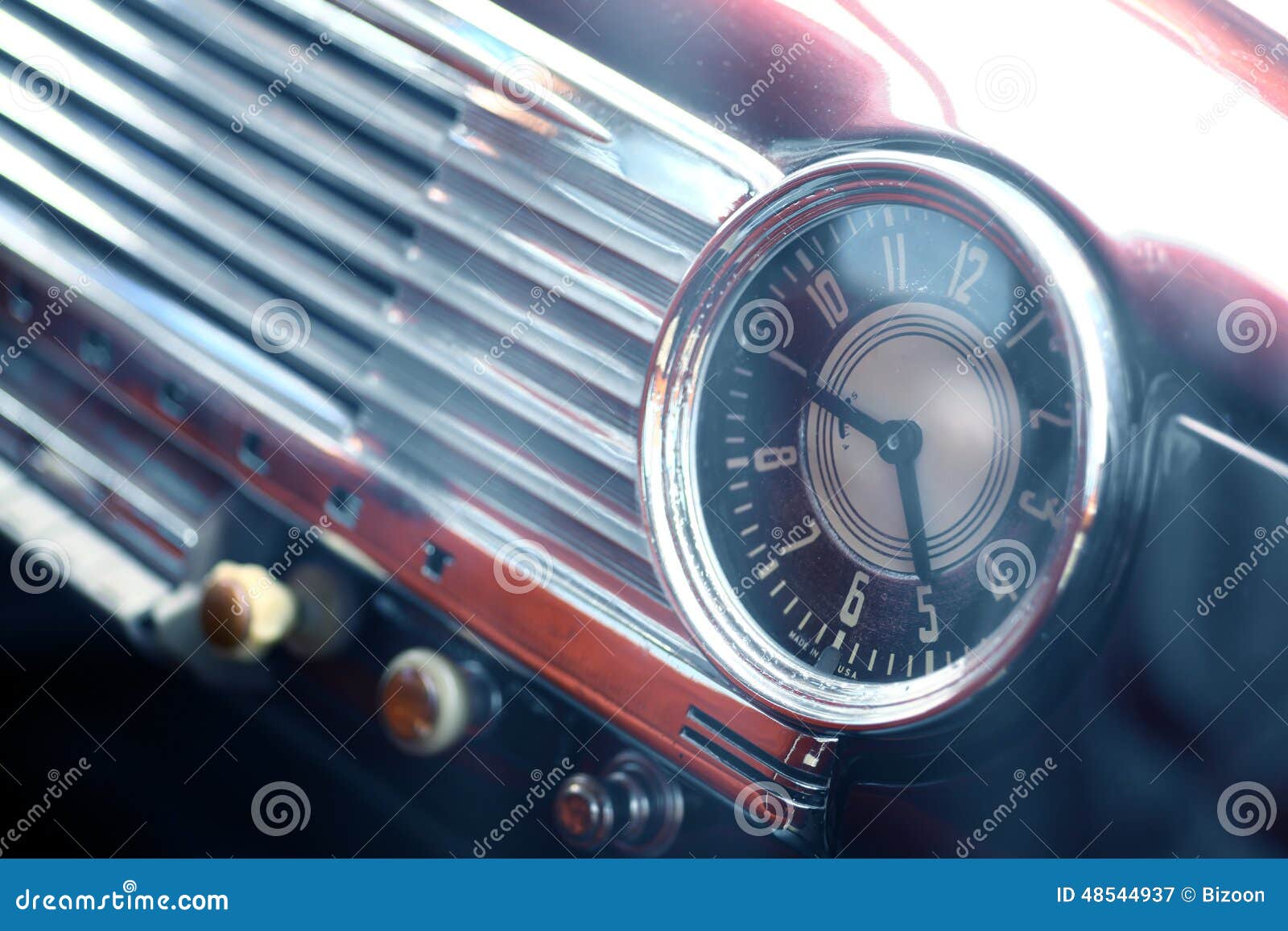Vintage car clock stock image. Image of fashioned, history - 48544937