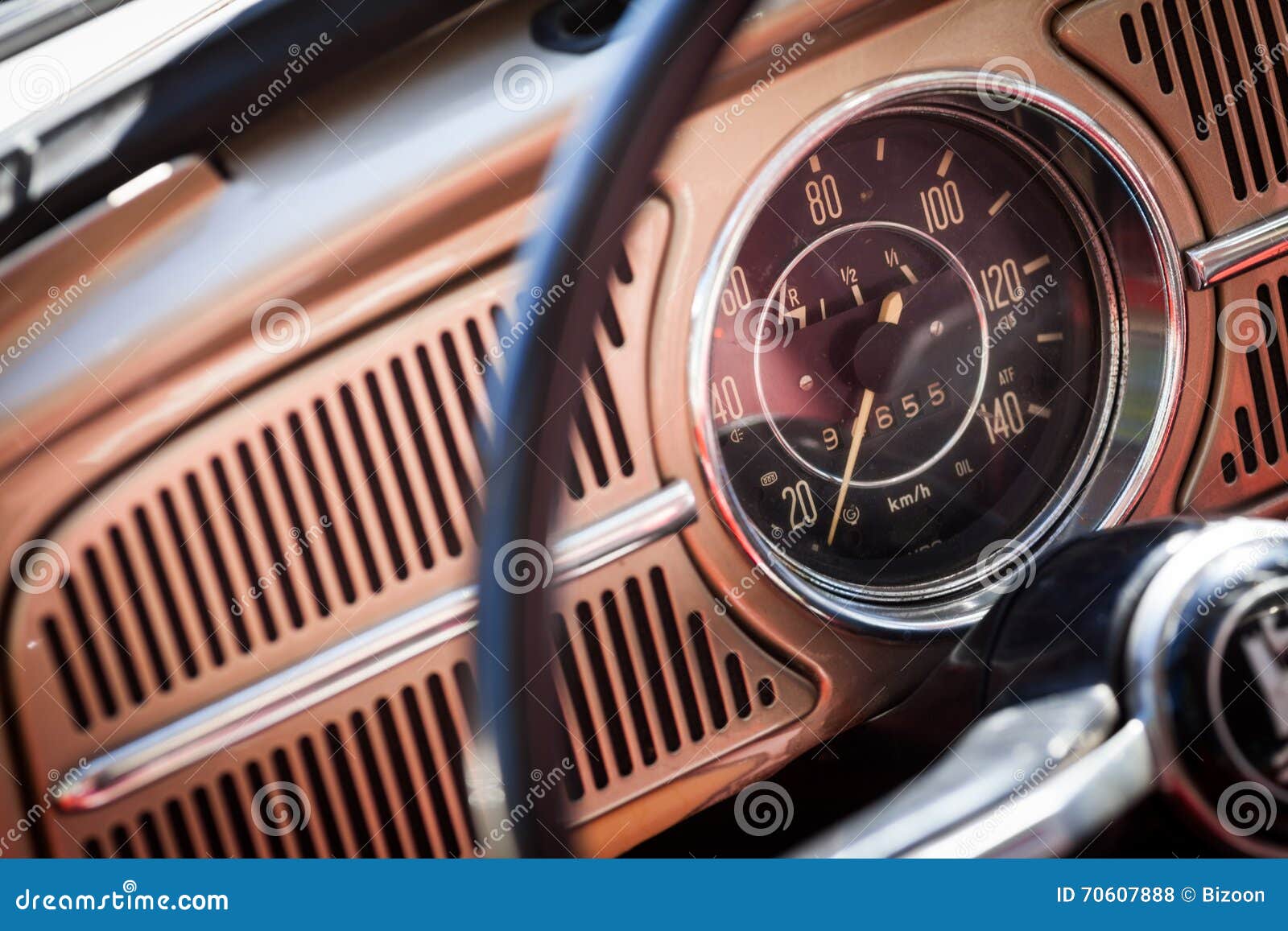 Vintage car dashboard stock photo. Image of detail, chrome - 70607888
