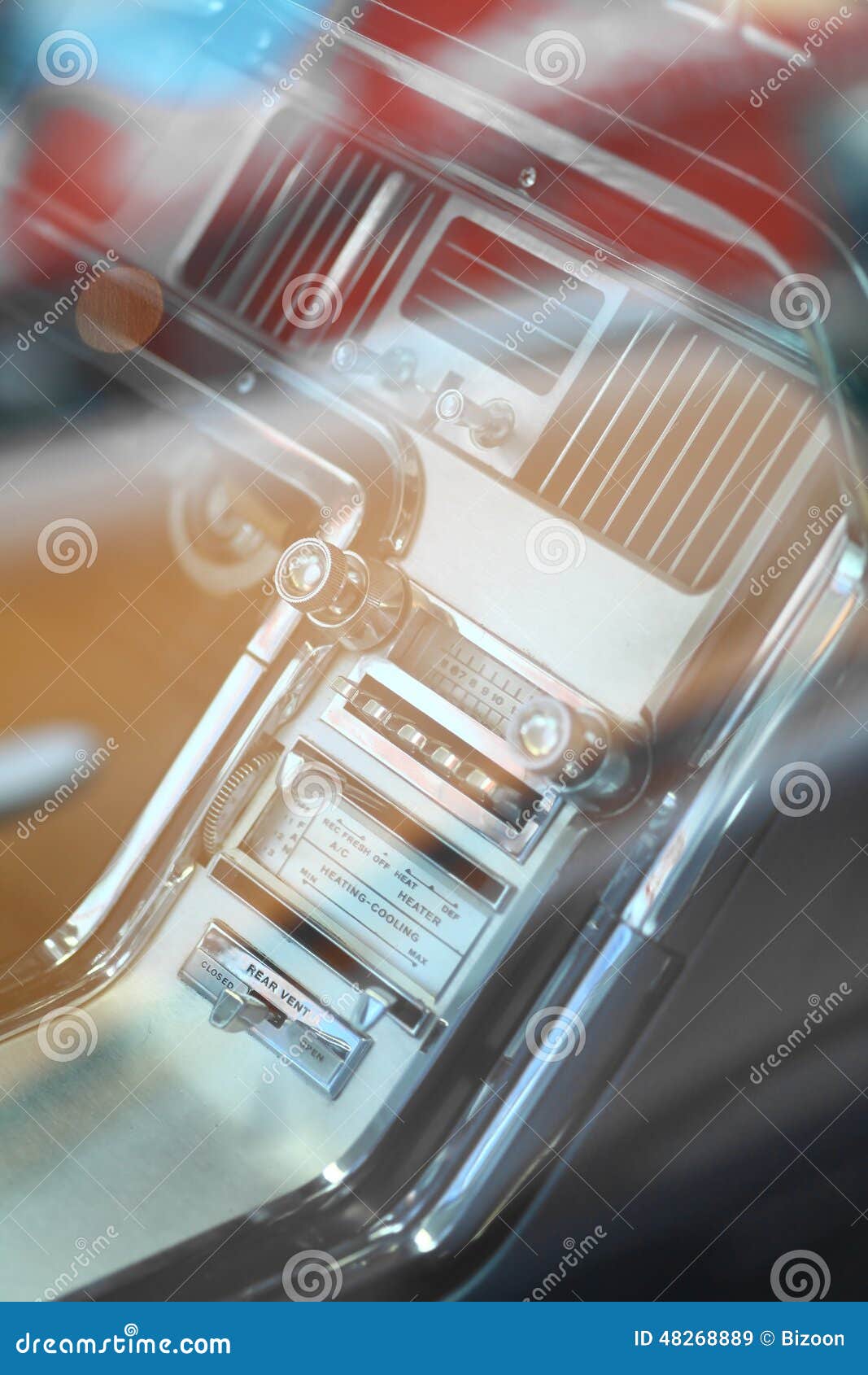 Vintage car dashboard stock image. Image of design, retro - 48268889