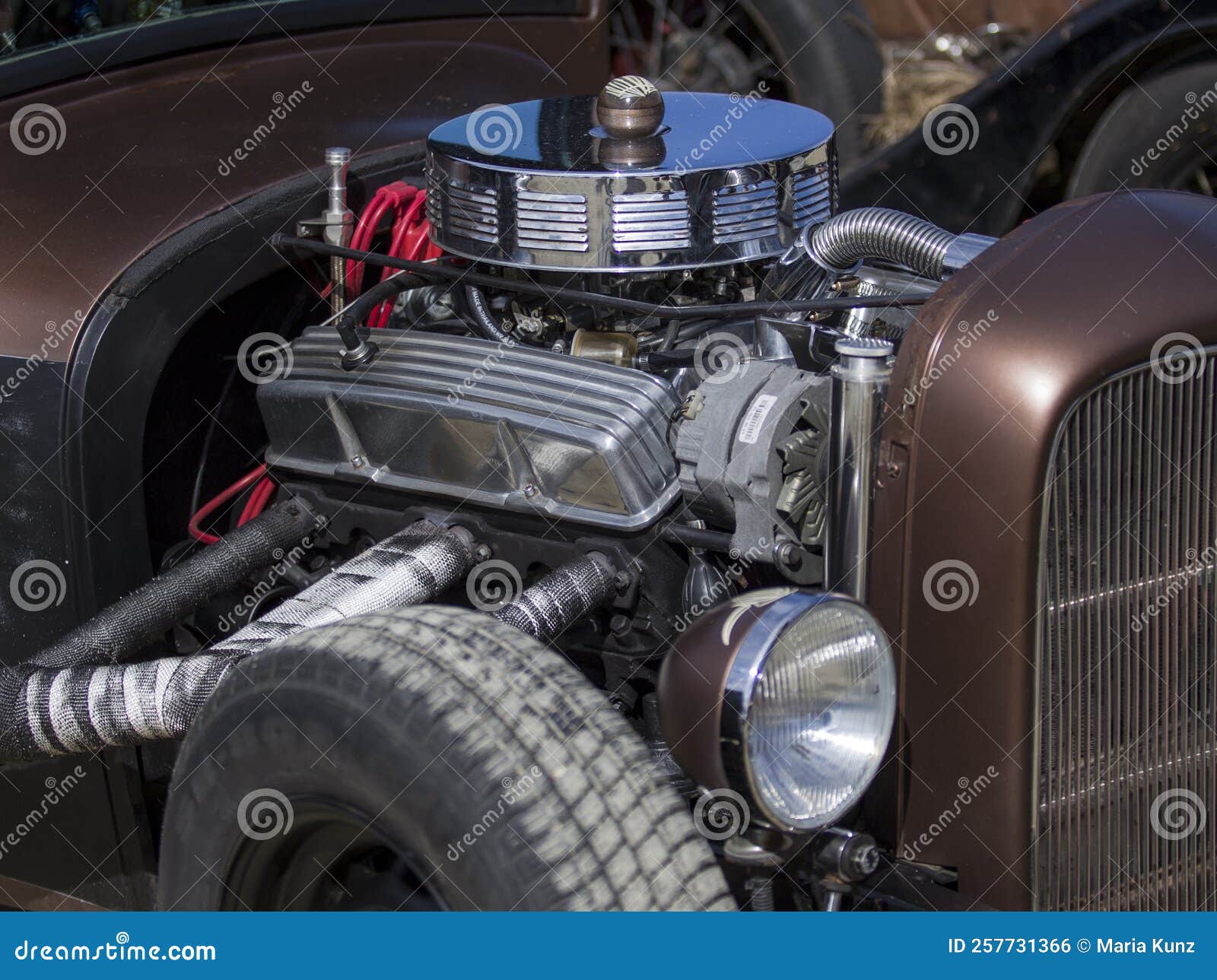 Vintage car engine stock photo. Image of racing, power - 257731366