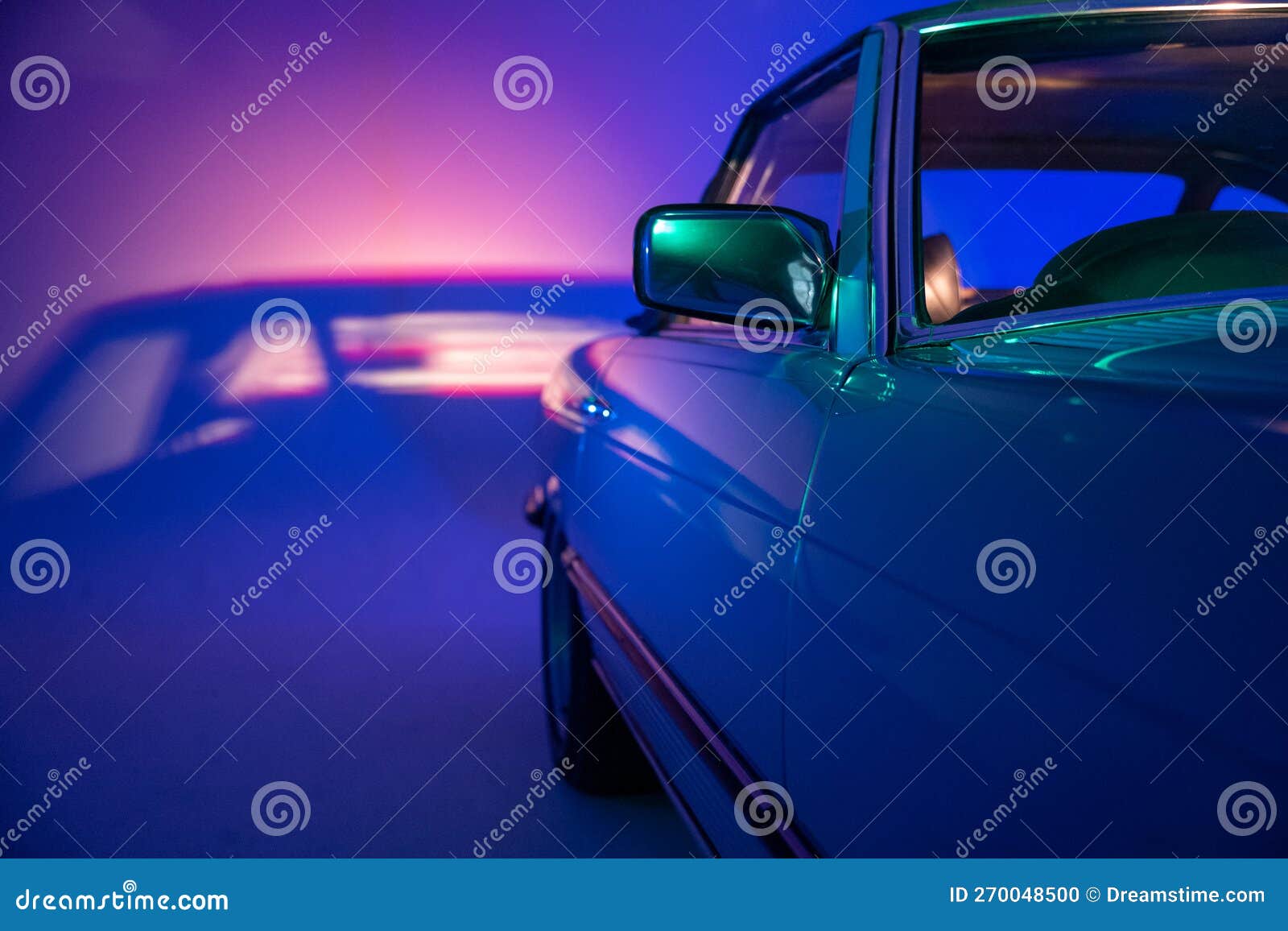 Vintage Car in Fancy Lighting Stock Photo - Image of fancy, driving ...