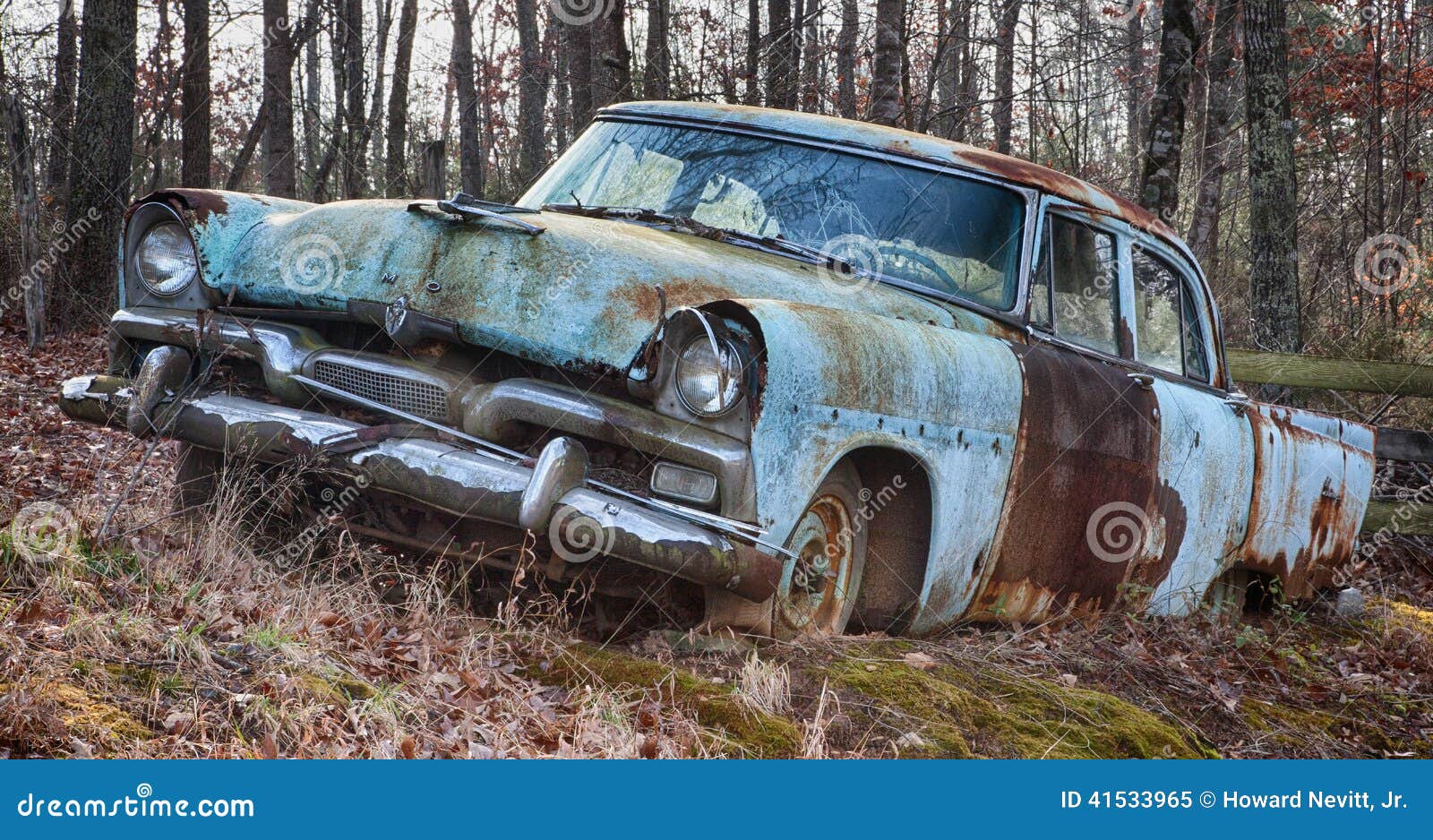 Vintage Car in Field Abandoned Stock Image - Image of rustic, rundown ...