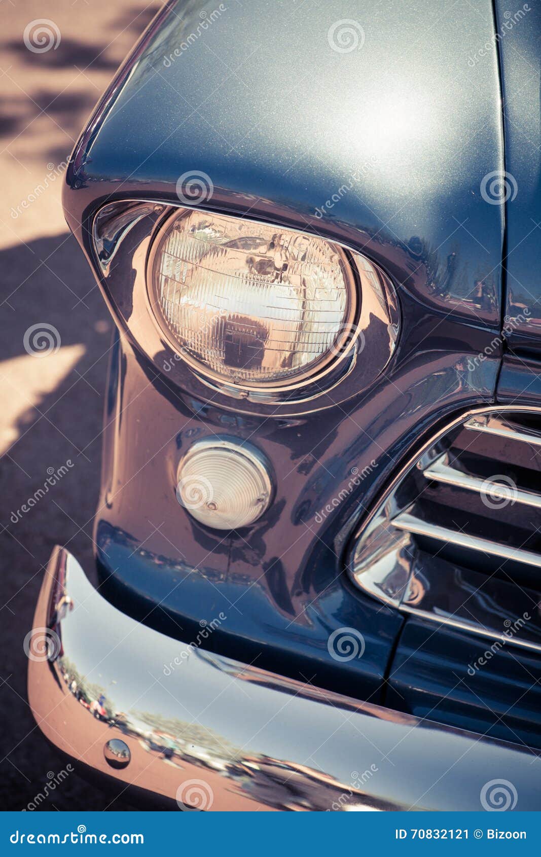 Vintage car headlight stock image. Image of antique, custom - 70832121