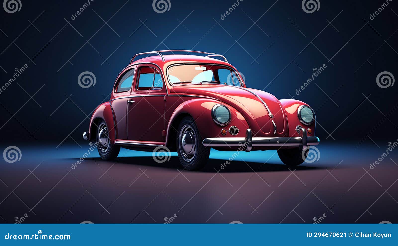 Vintage Car Perspective Closeup Delight Stock Illustration ...