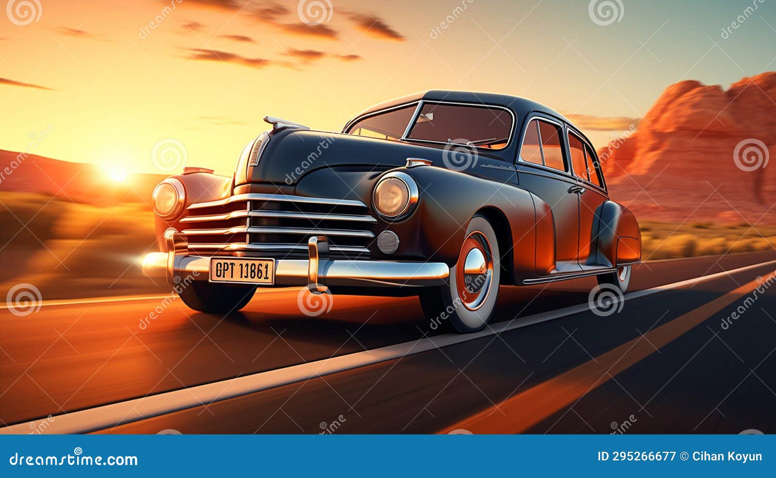 Vintage Car at Rest Nostalgic Charm Stock Illustration - Illustration ...
