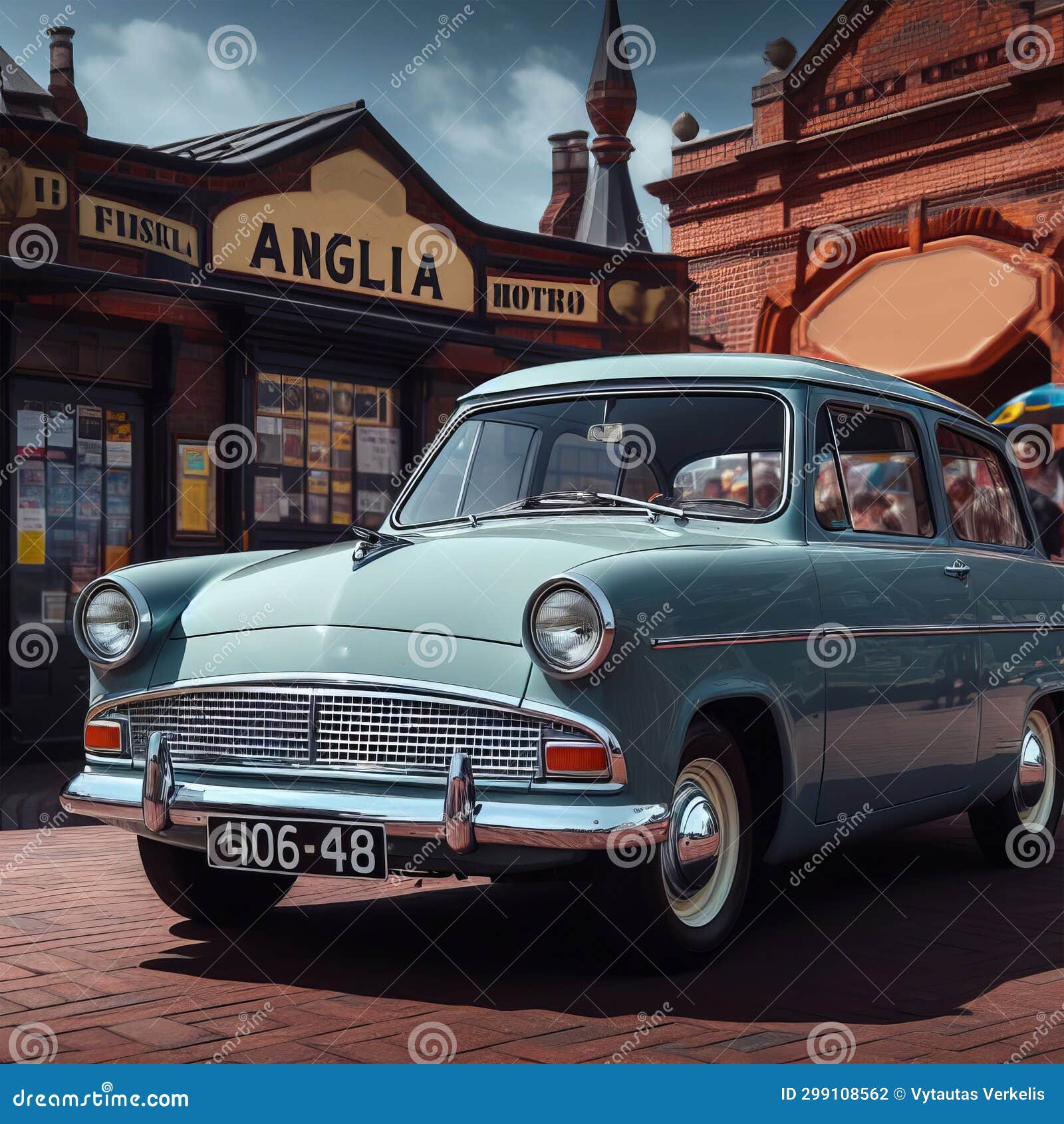 Vintage Car on the Road. Old Style Photo Stock Photo - Image of field ...