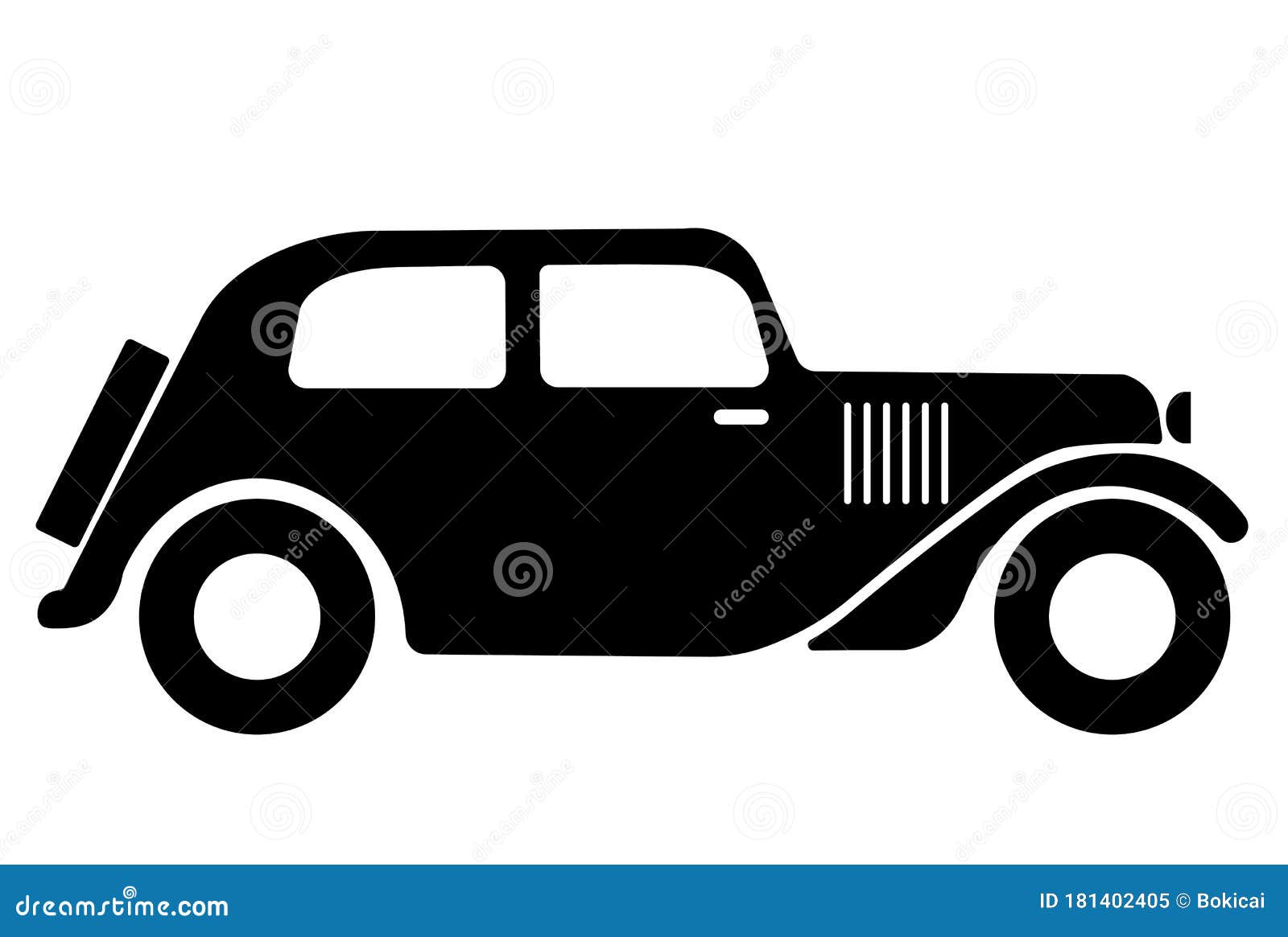 Vintage Car Symbol, Classic Vintage Car Icon Stock Vector ...