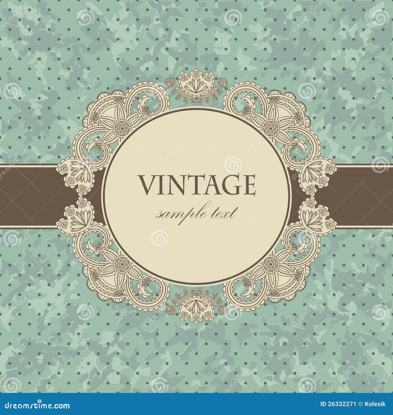 Vintage Card With A Floral Frame Stock Vector - Illustration: 26332271