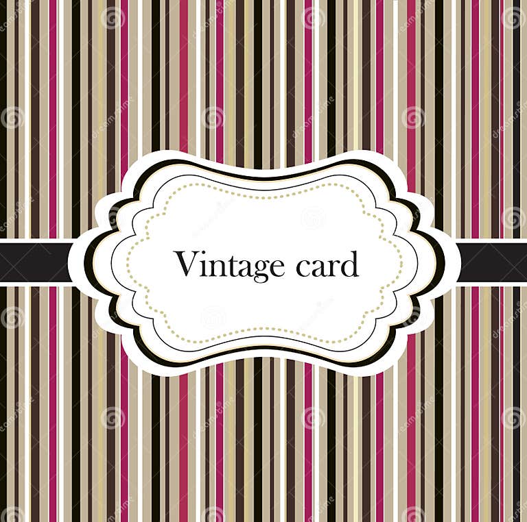 Vintage card with frame stock vector. Illustration of curves - 15898011