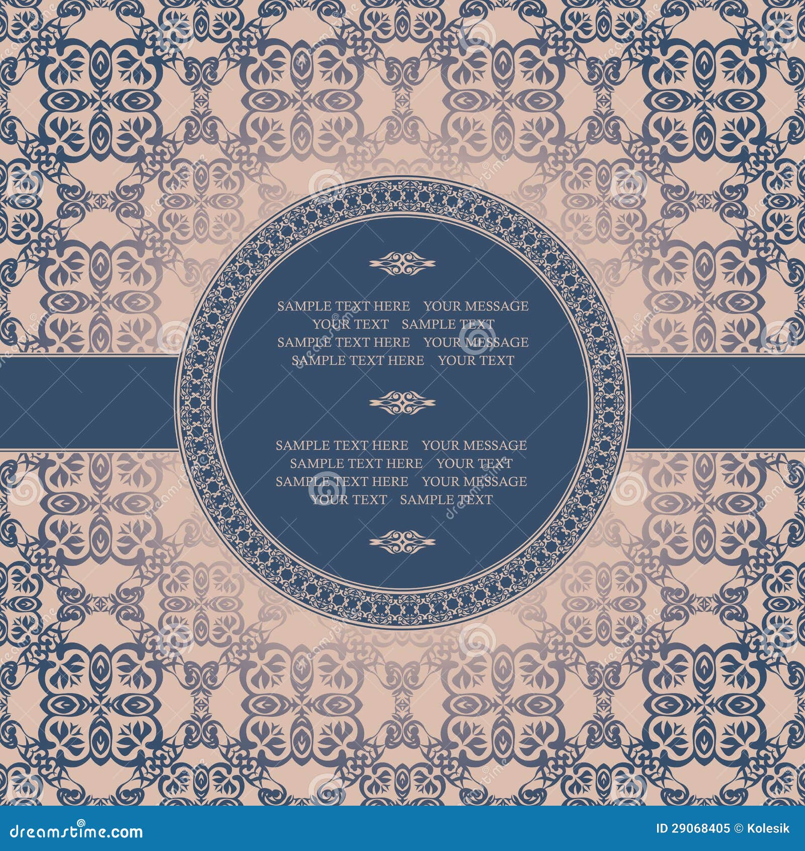 Vintage card with frame stock vector. Illustration of decoration - 29068405