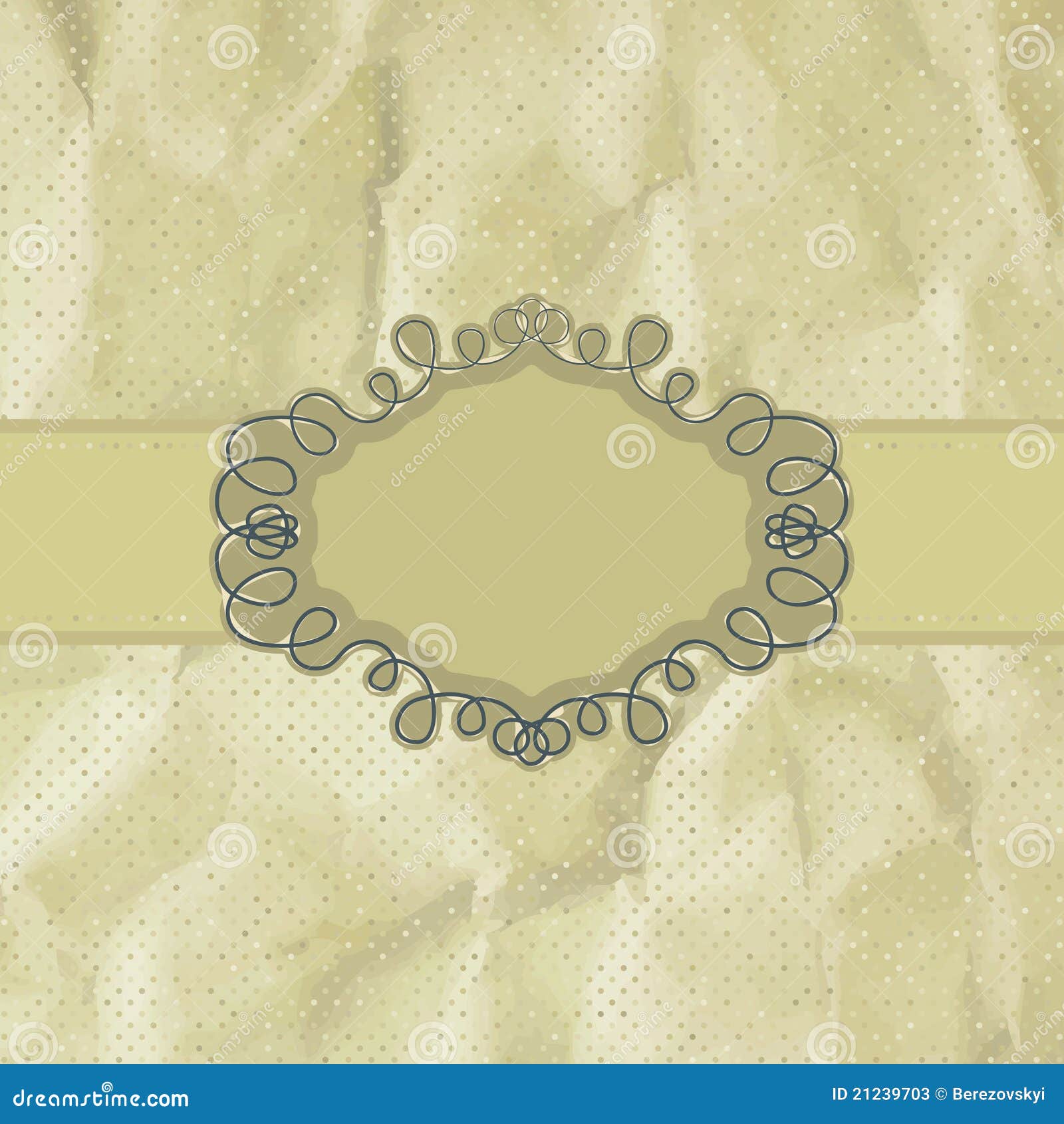 Vintage Card with Frame. EPS 8 Stock Vector - Illustration of ...