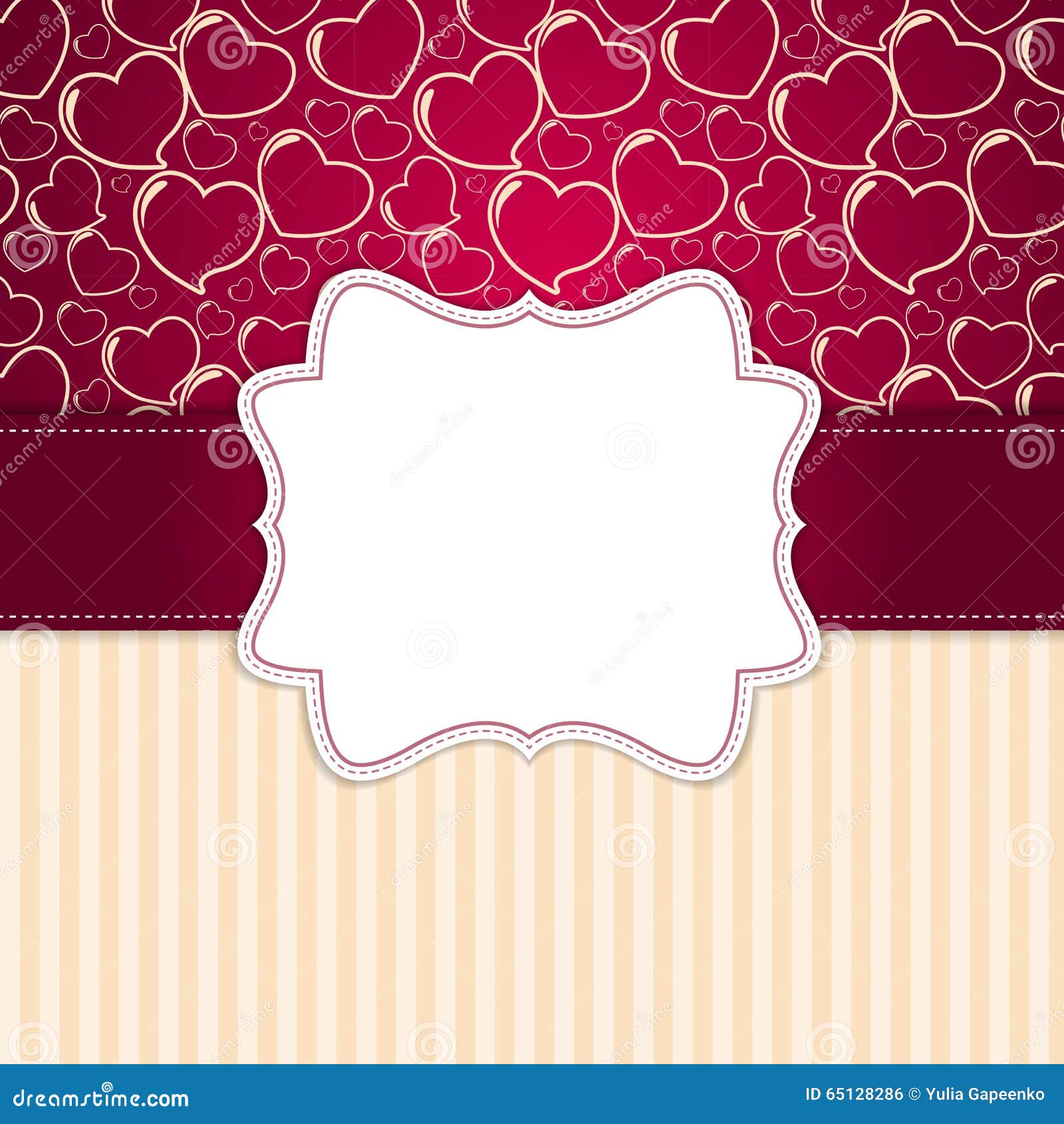 Vintage Card with Frame Vector Illustration Stock Vector - Illustration ...