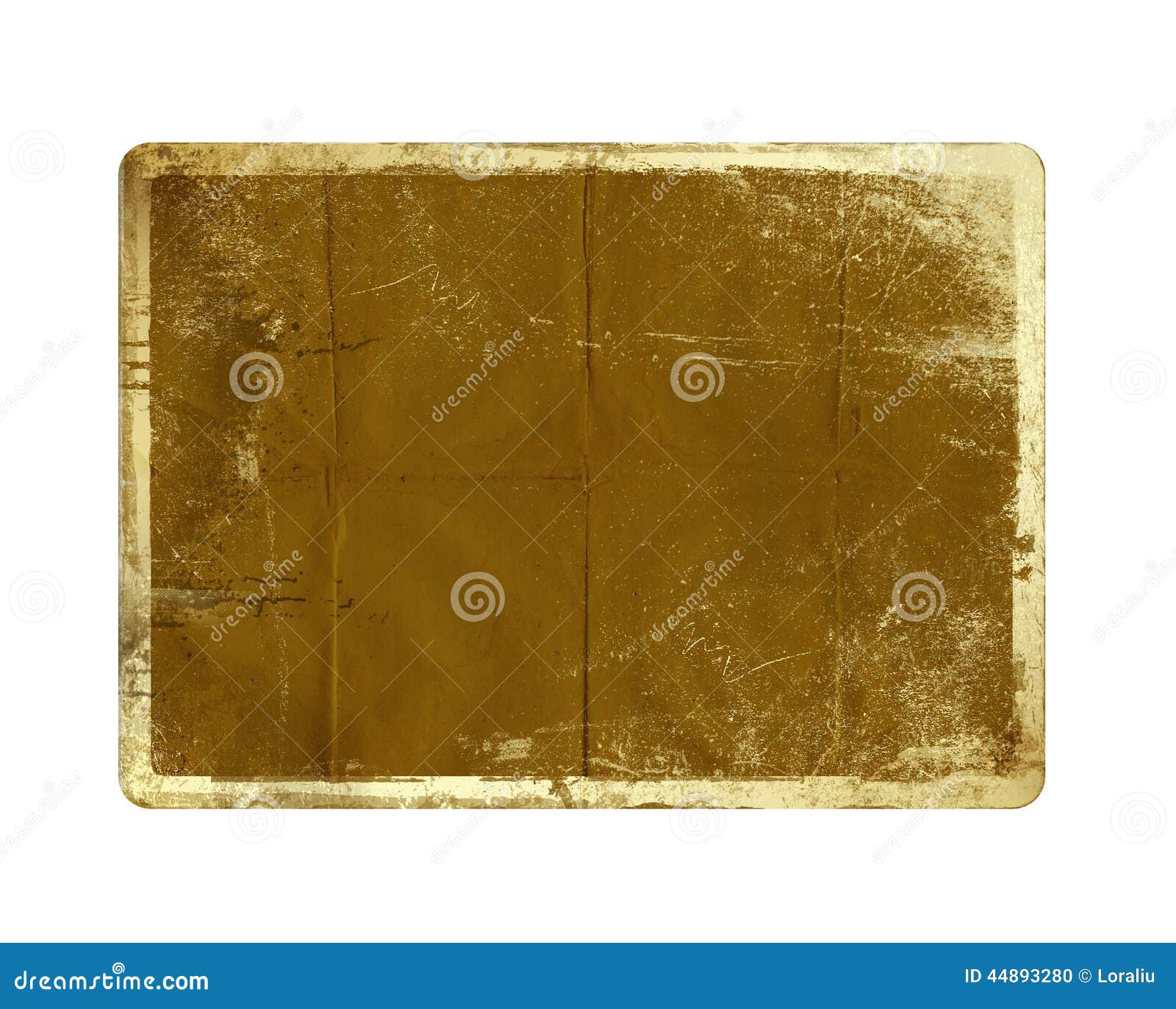 Vintage Card with Gold Border Worn Stock Photo - Image of crumpled ...