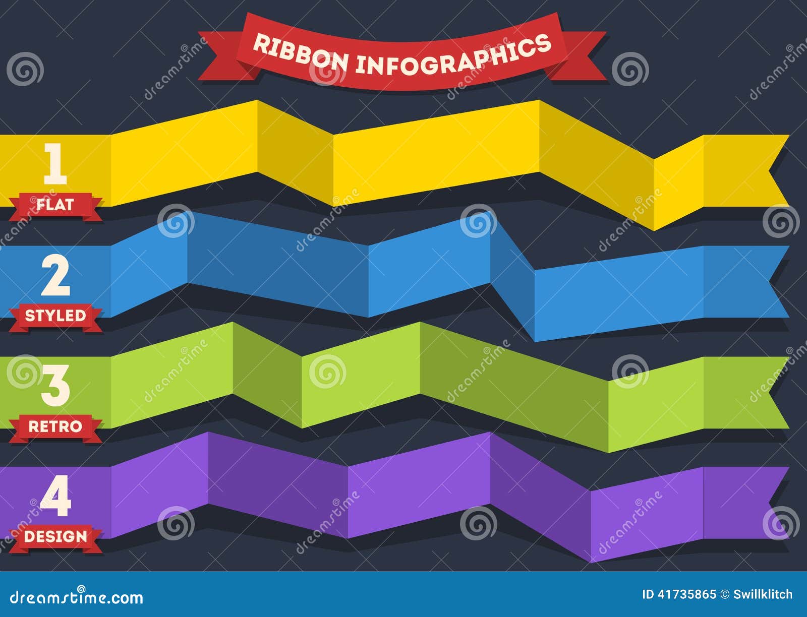 Infographic Ribbon Template Vector Illustration | CartoonDealer.com ...