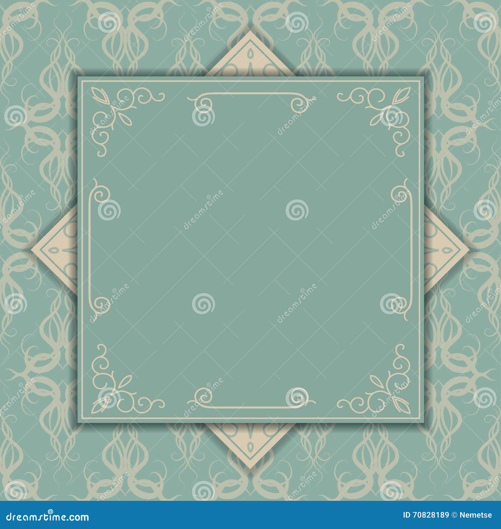 Vintage card stock vector. Illustration of backdrop, background - 70828189