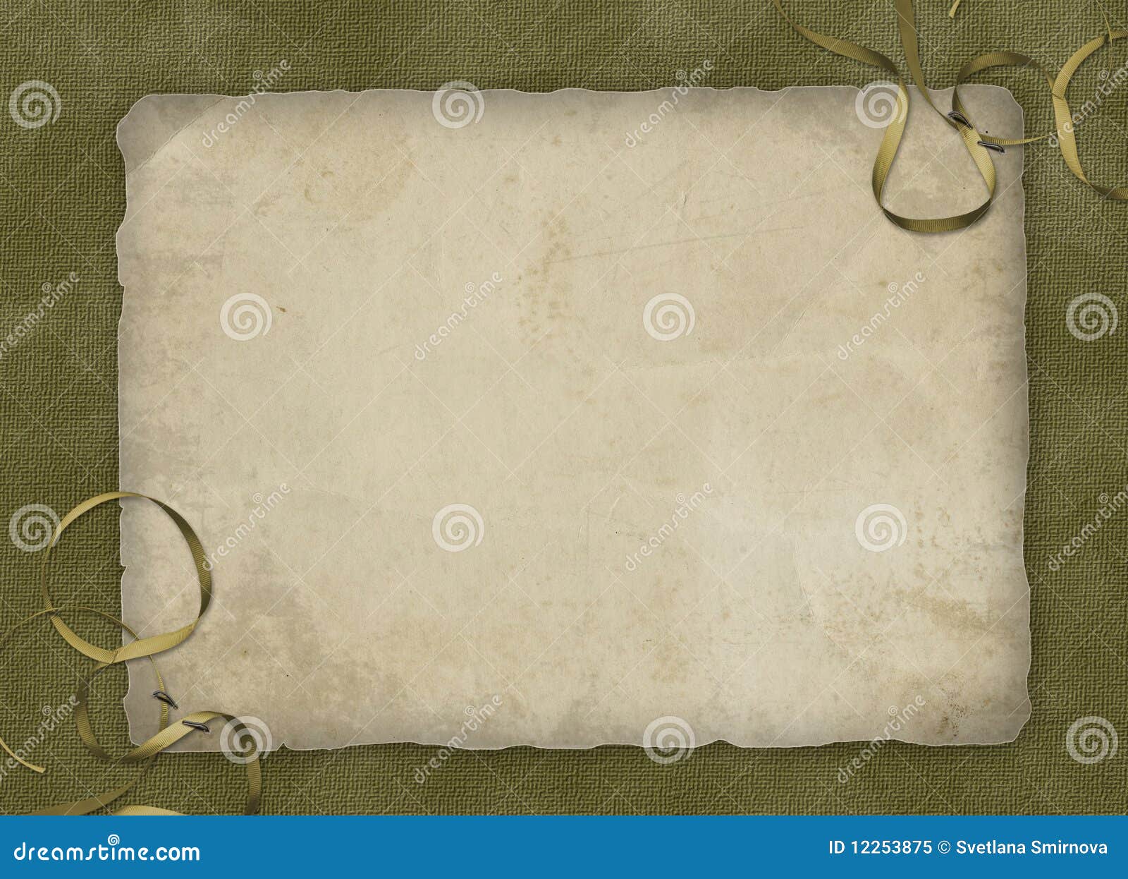 Vintage Card from Old Paper Stock Illustration - Illustration of paper ...