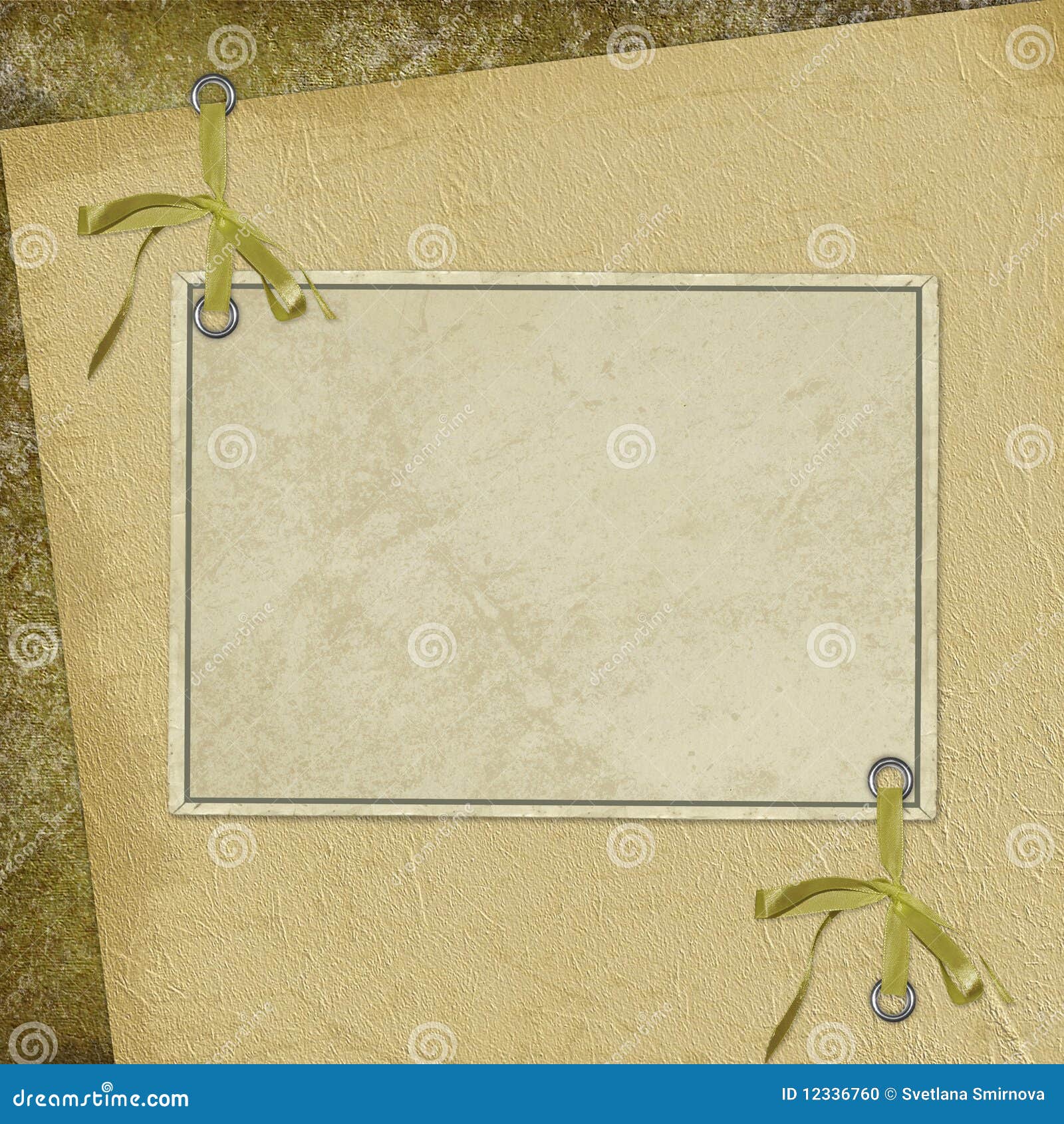 Vintage Card from Old Paper Stock Illustration - Illustration of ...