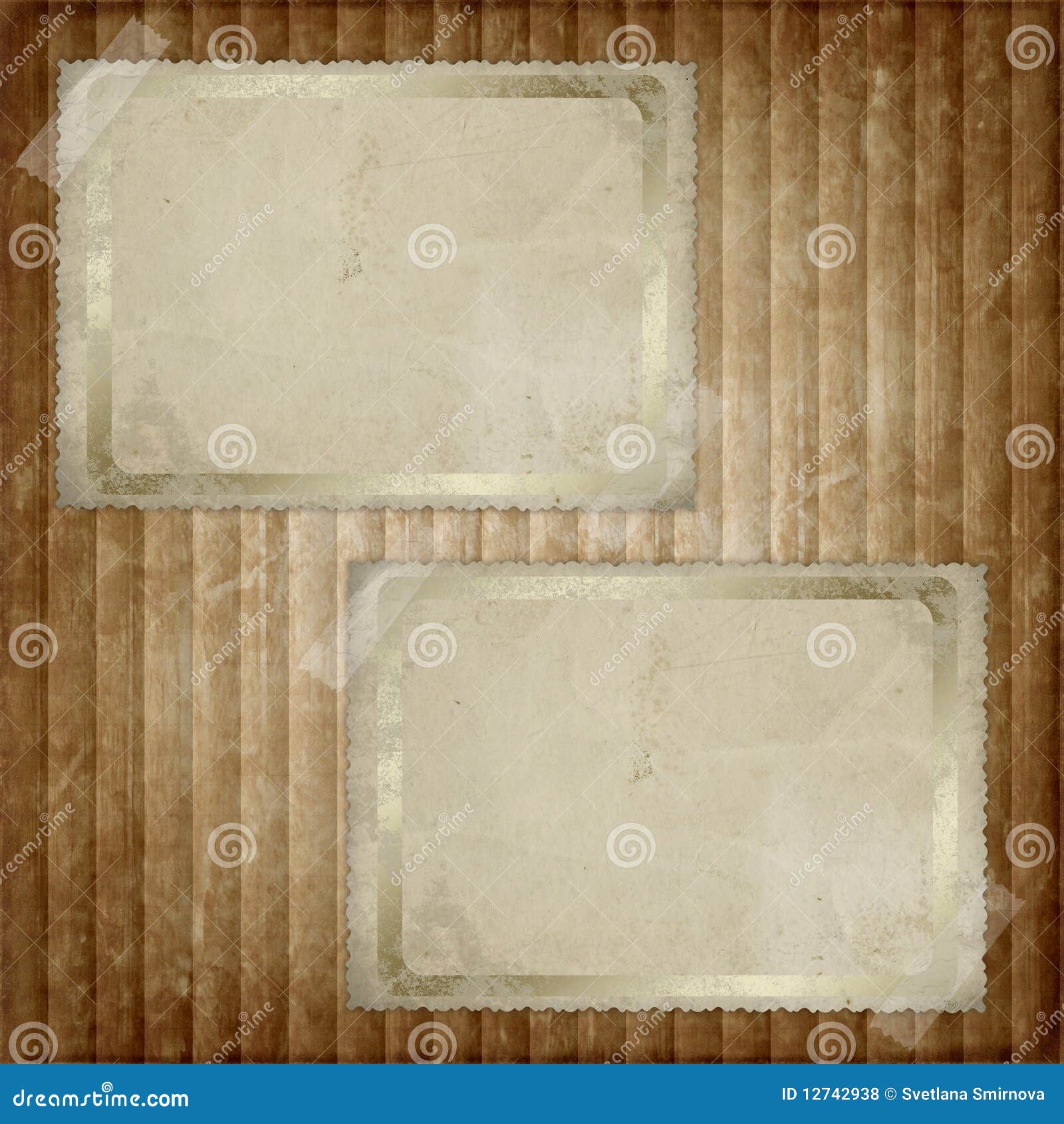 Vintage Card from Old Paper Stock Illustration - Illustration of retro ...