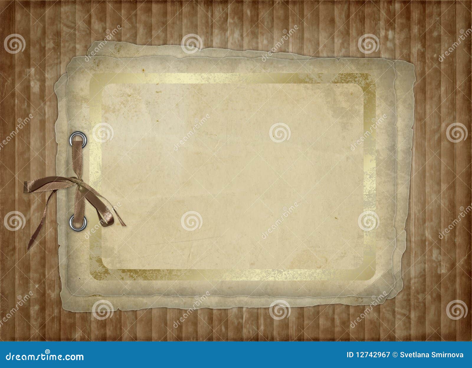 Vintage Card from Old Paper Stock Illustration - Illustration of ...