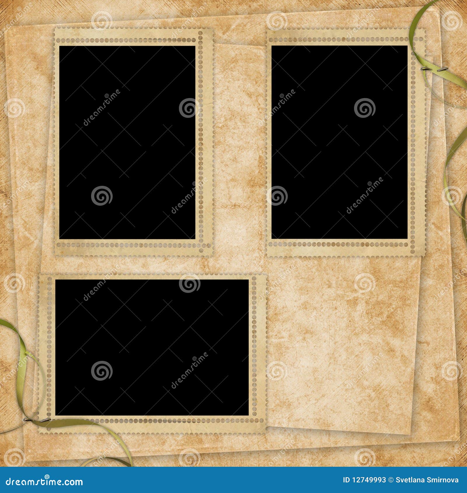 Vintage Card from Old Paper Stock Illustration - Illustration of ...