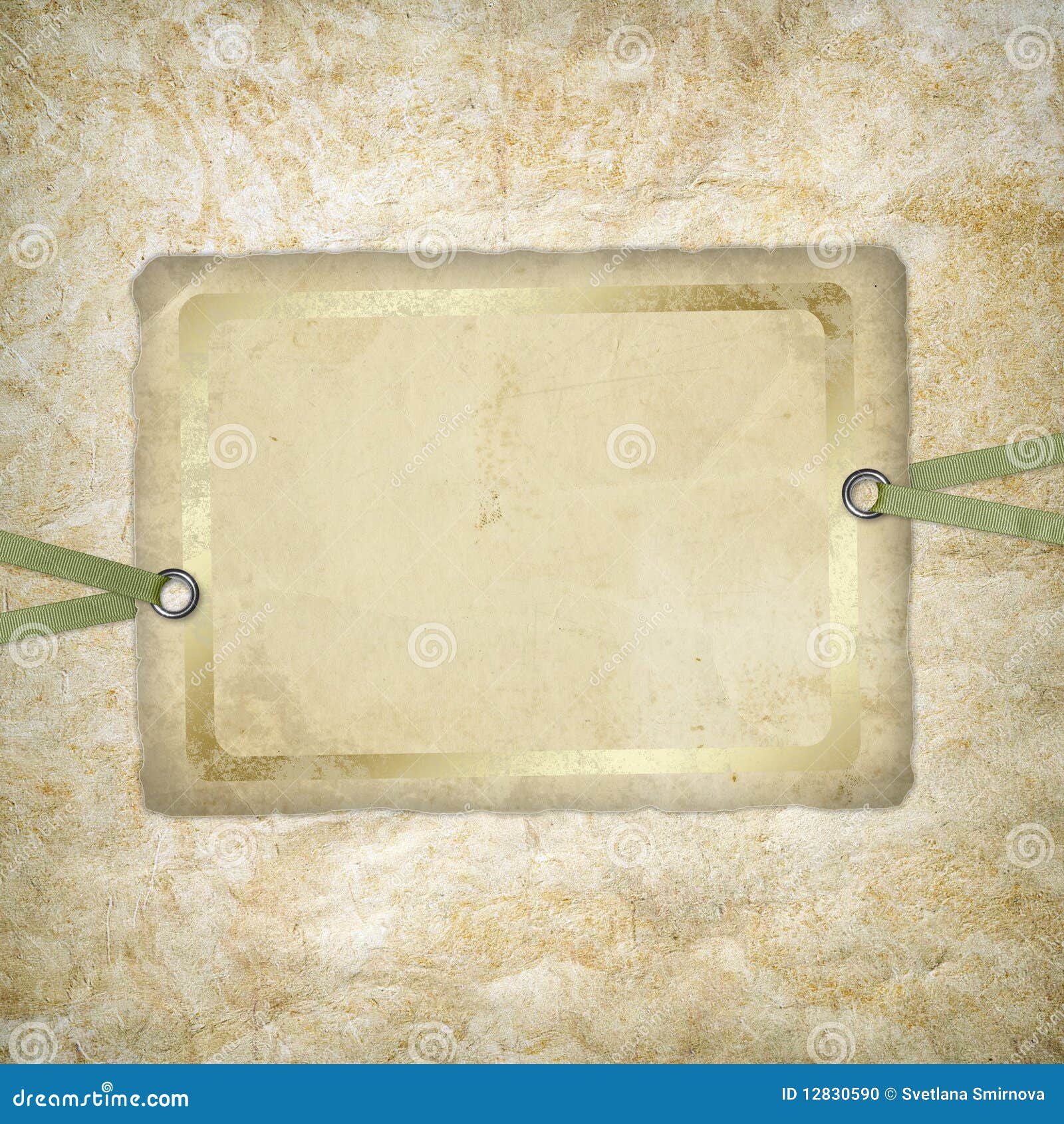 Vintage Card from Old Paper Stock Illustration - Illustration of ...