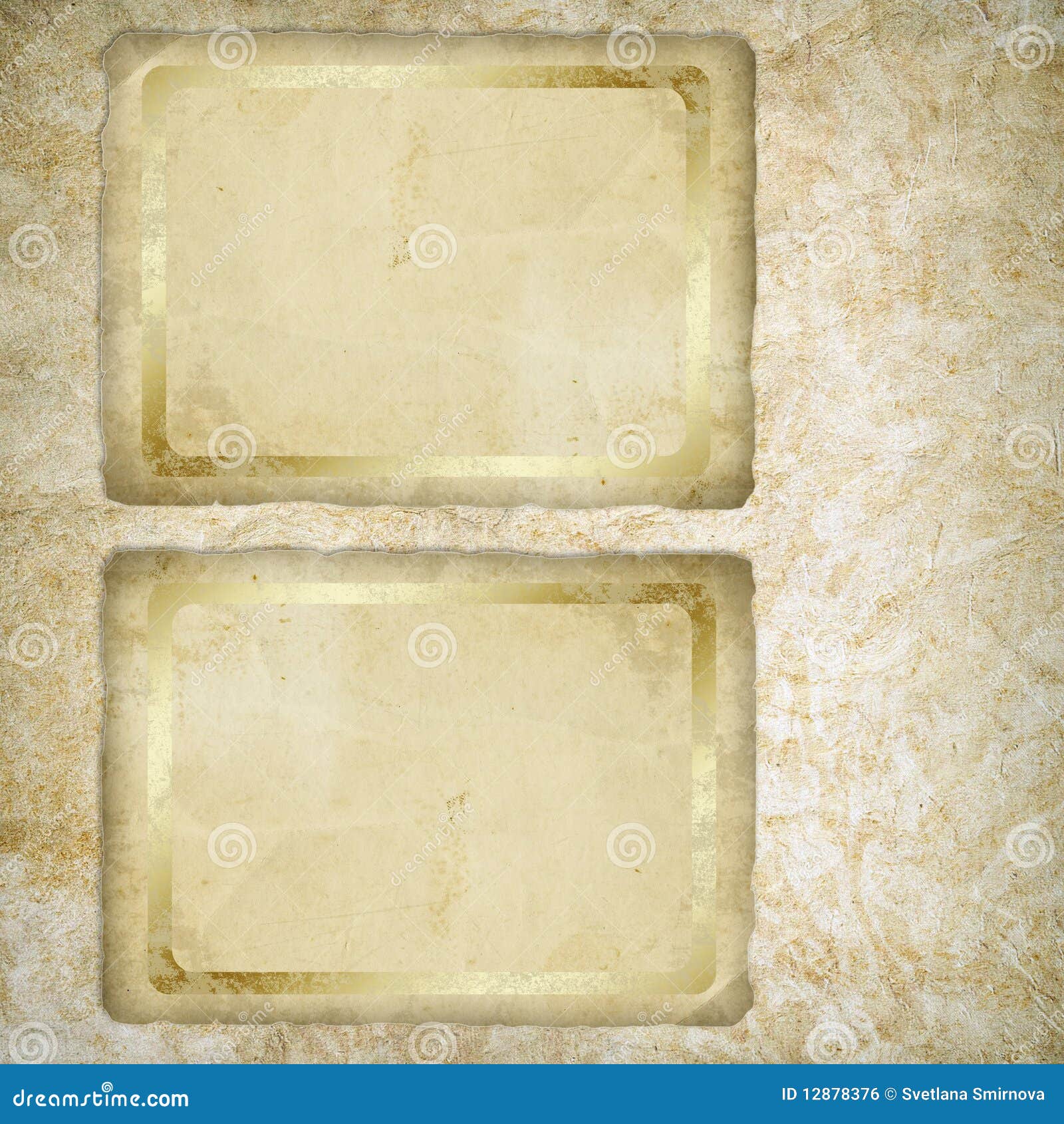 Vintage Card from Old Paper Stock Illustration - Illustration of ...