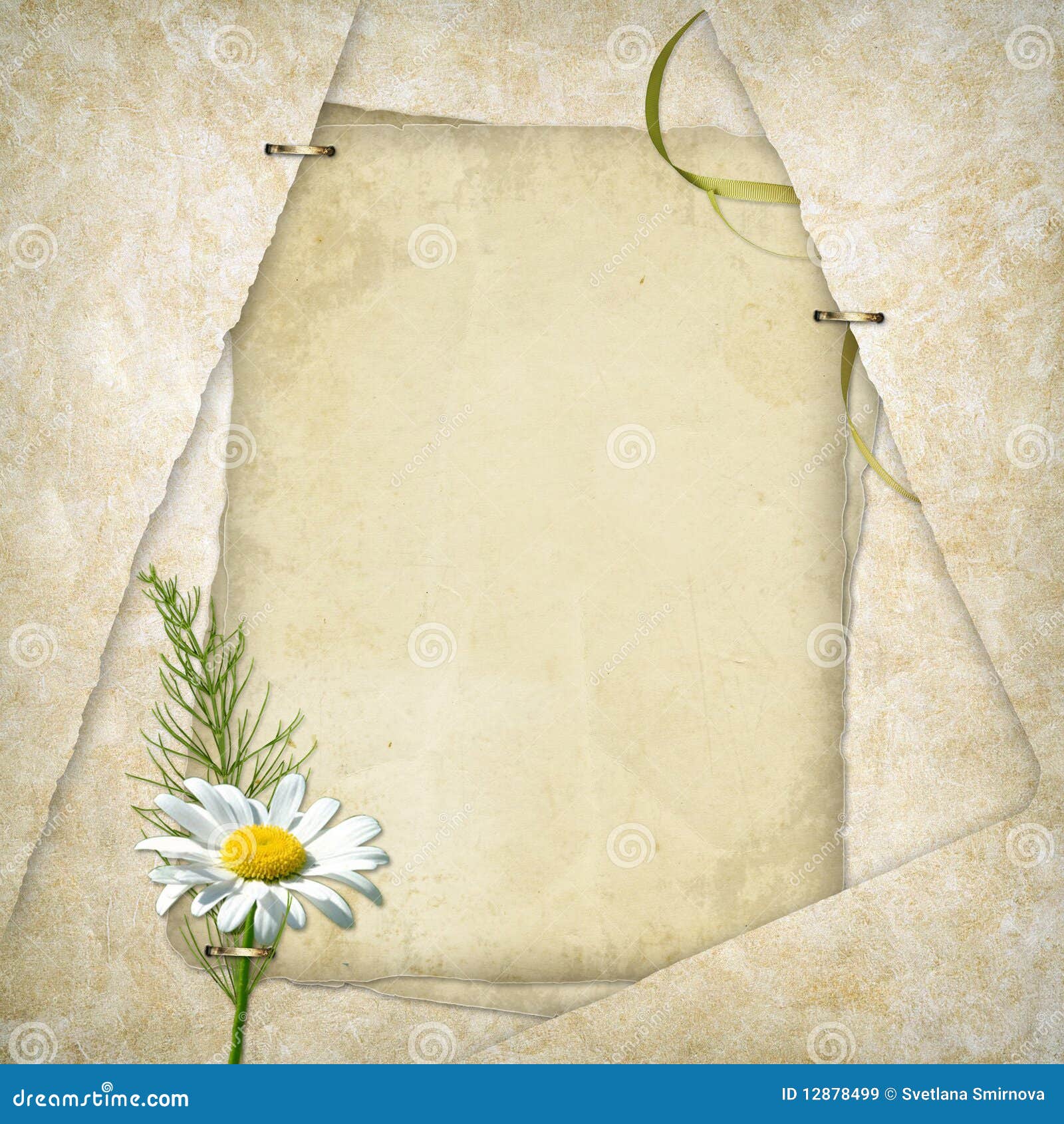 Vintage Card from Old Paper Stock Illustration - Illustration of ...