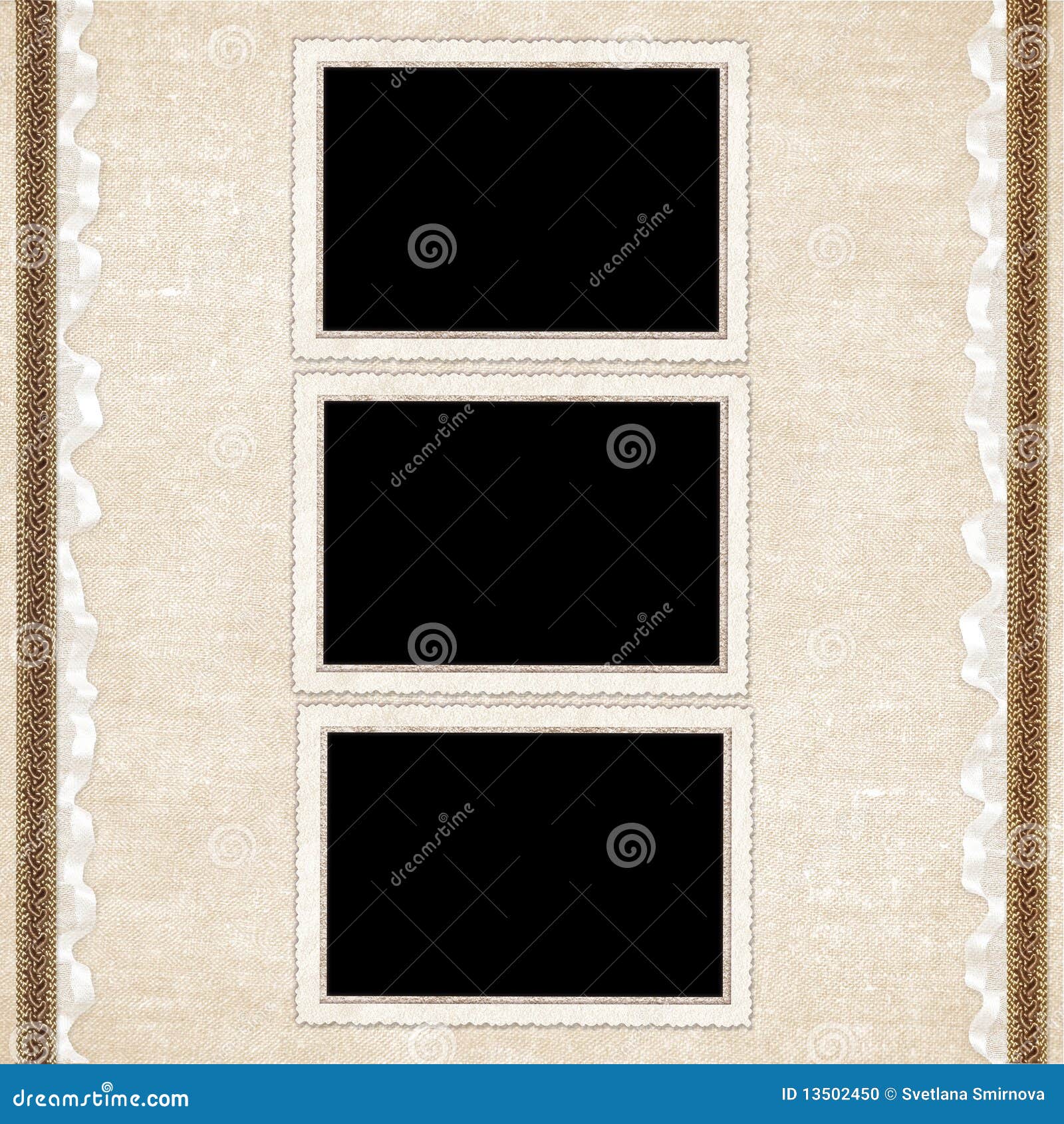 Vintage Card from Old Paper Stock Illustration - Illustration of page ...